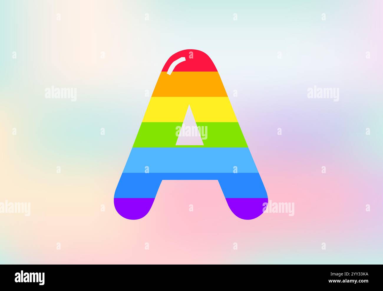 Letter Rainbow patterns design, abstract rainbow letter for kids, love ...