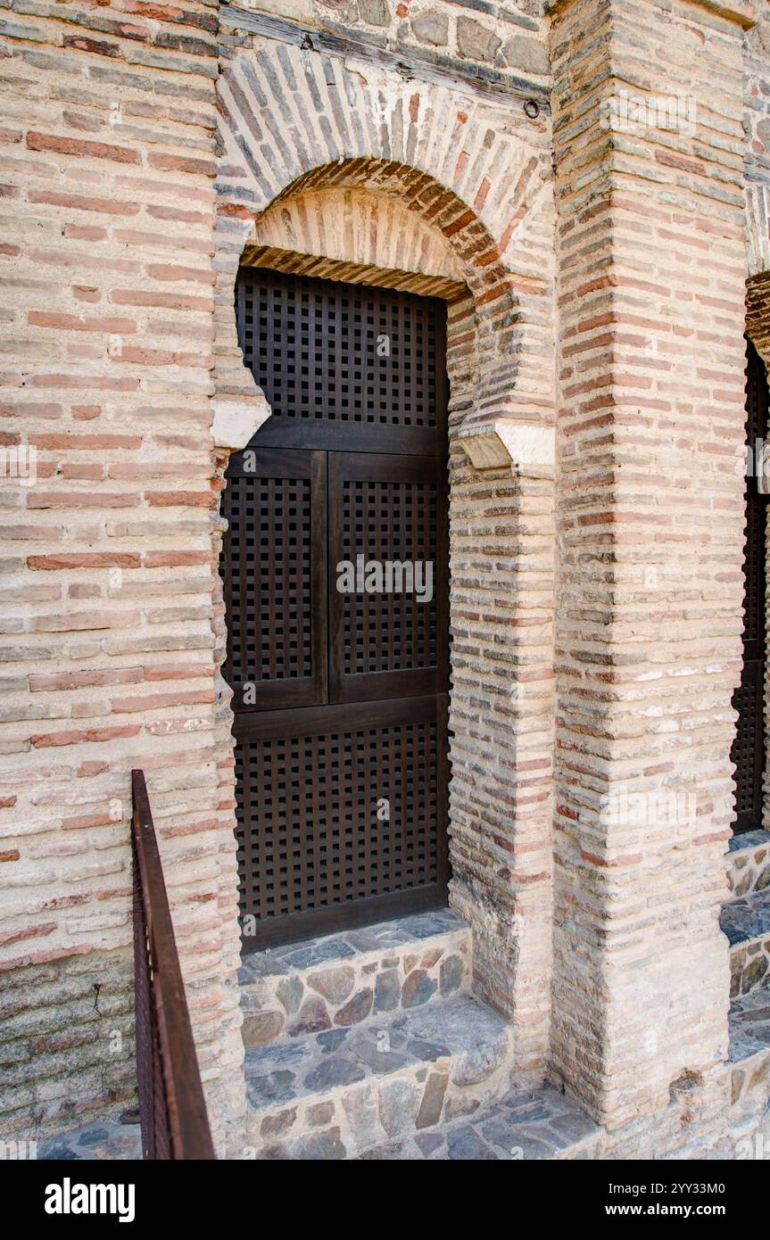 Horseshoe arch gate of the Mosque of Cristo de la Luz, Toledo, Spain ...
