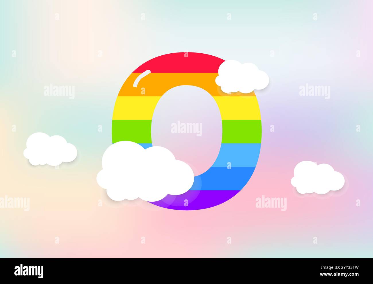 Letter Rainbow patterns design, abstract rainbow letter for kids, love ...