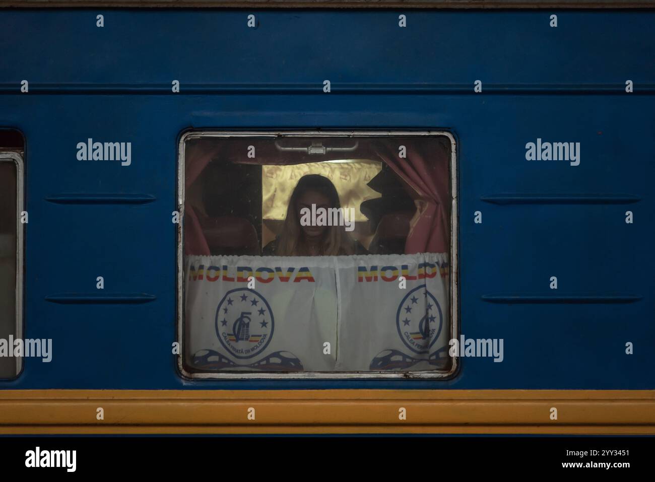 Chisinau, CHISINAU, Moldova. 13th Mar, 2022. An Ukrainian woman is seen ...