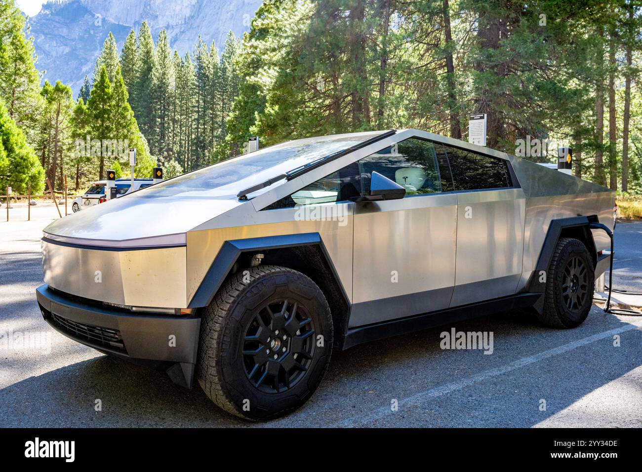 Yosemite National Park, USA. 14th Aug, 2024. Tesla Cybertruck, a ...