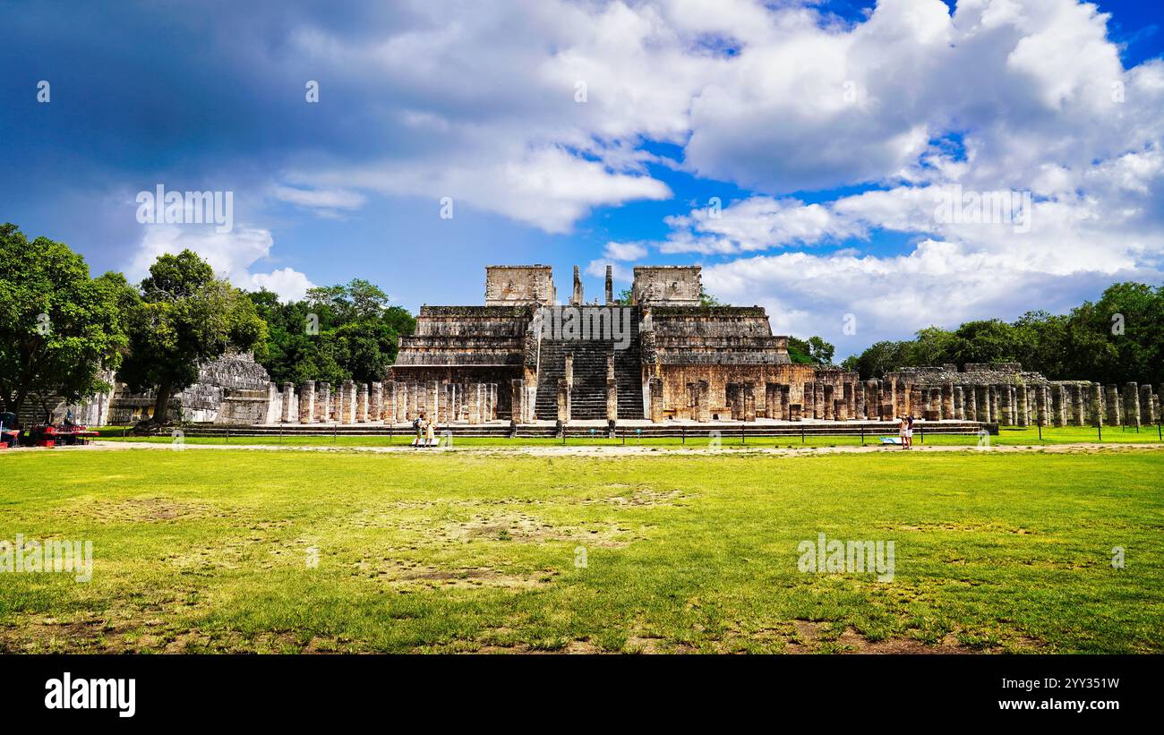 Magnificent Temple of the Warriors,dedicated to the god Tlalchitonatiuh ...