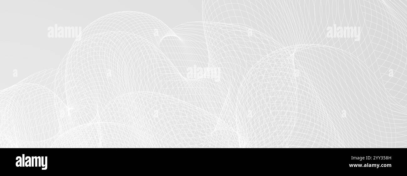 Abstract grey wavy background. Silver flowing wave line pattern ...