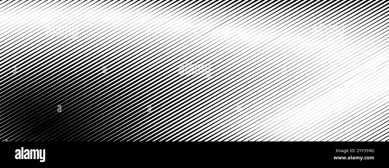 Vanishing linear gradient texture. Black diagonal stripe gradation ...