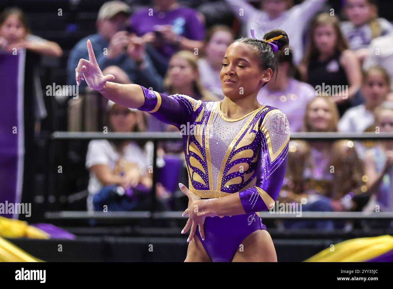 Baton Rouge, LA, USA. 16th Dec, 2024. LSU's Haleigh Bryant shows the ...
