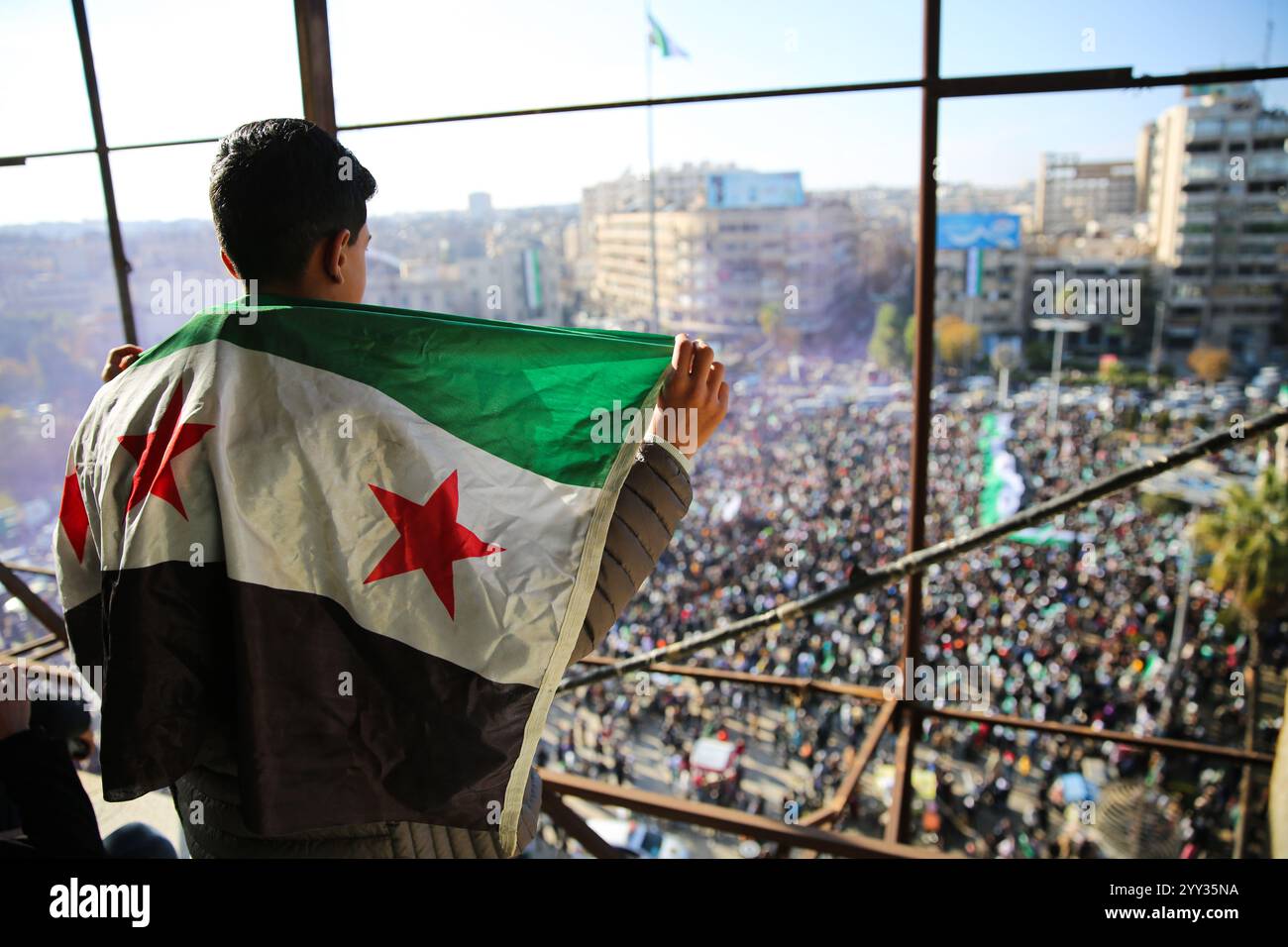 December 13, 2024: Aleppo, Syria: A major rally takes place in Aleppo ...