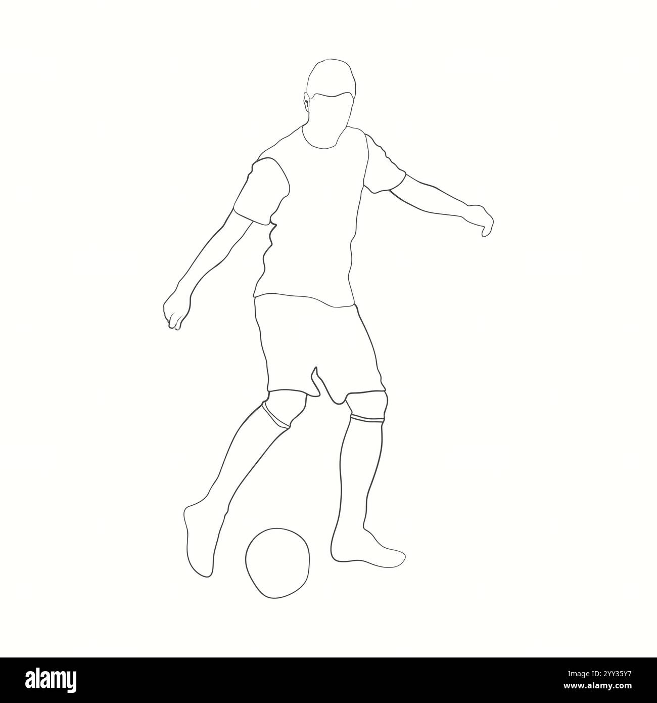 Soccer line art hi-res stock photography and images - Alamy