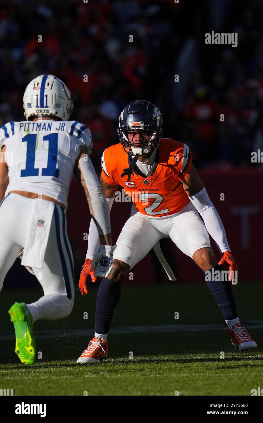 Denver Broncos cornerback Pat Surtain II (2) plays against the ...