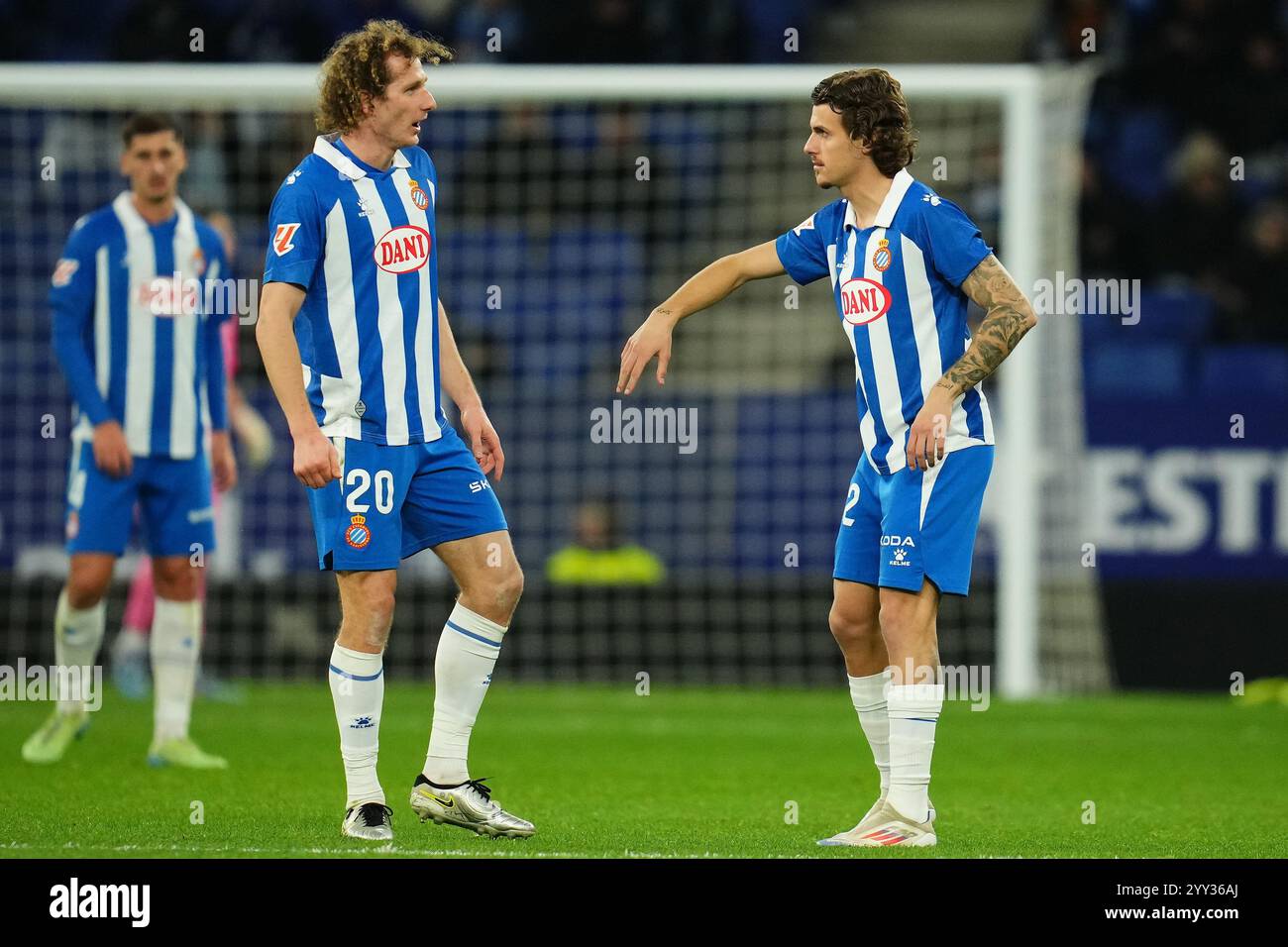 Barcelona, Spain. 18th Dec, 2024. Alex Kral and Carlos Romero of RCD ...