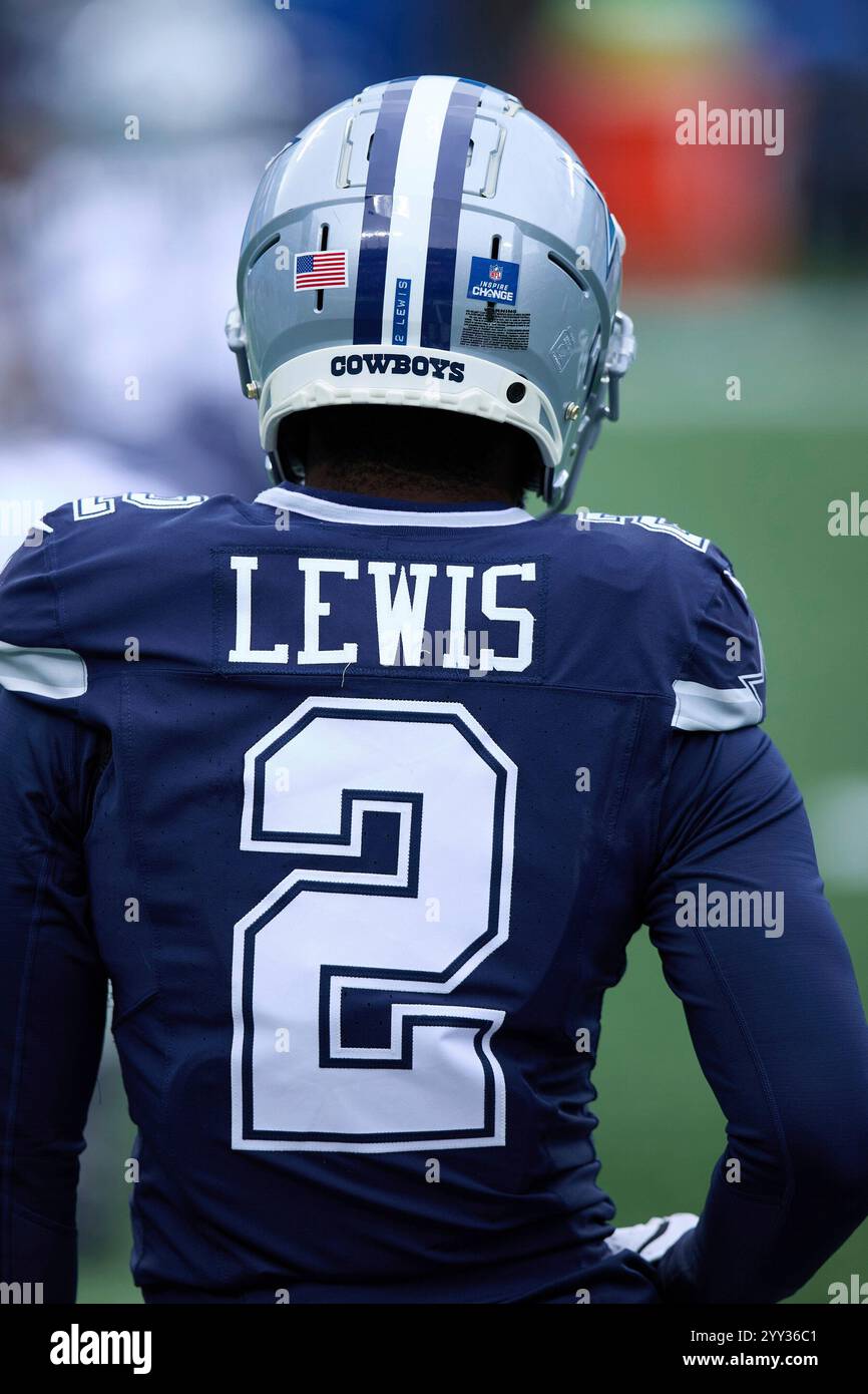 Dallas Cowboys cornerback Jourdan Lewis (2) wears an "Inspire Change ...