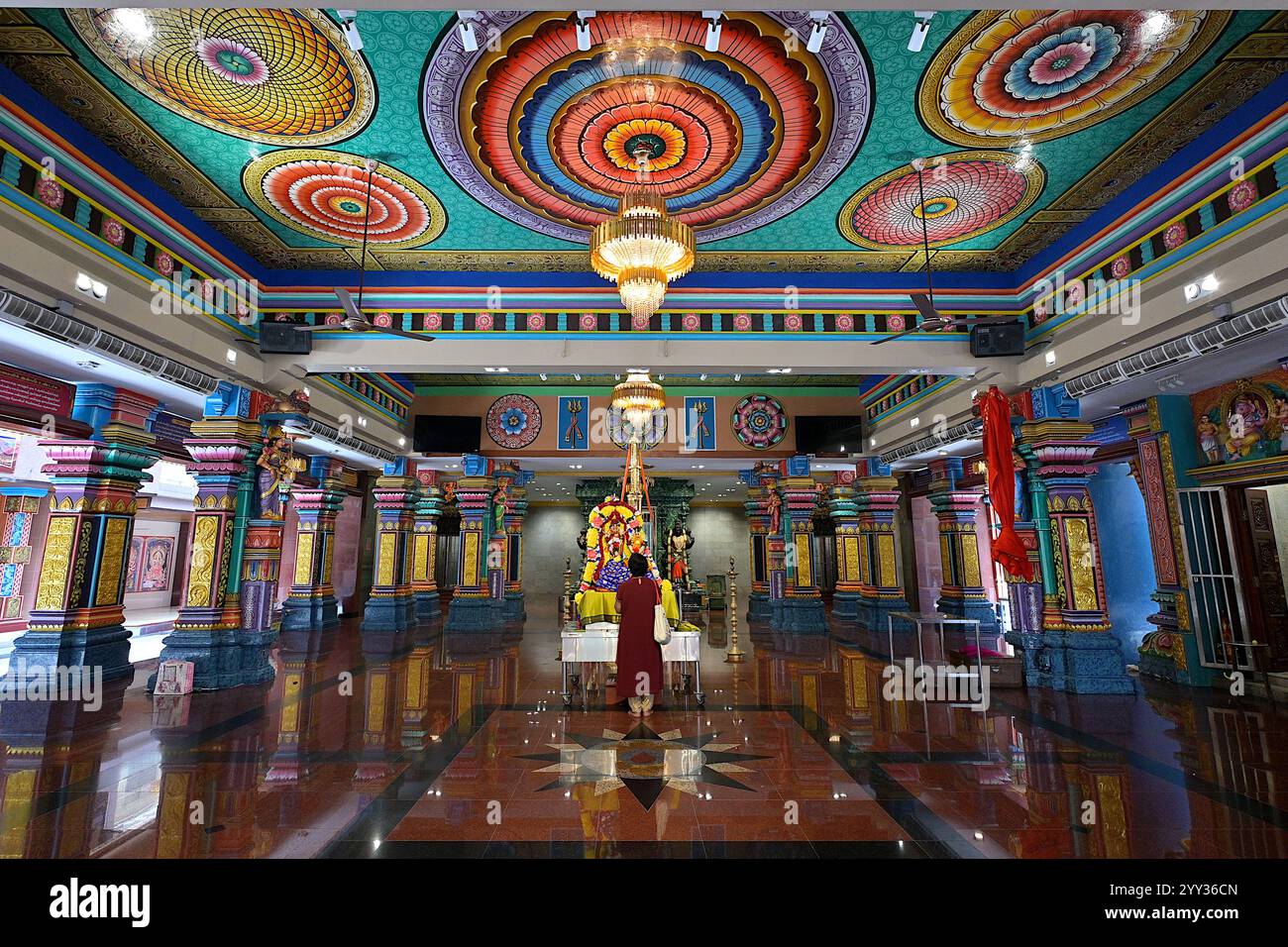 The main prayer hall at Sri Maha Mariamman Temple, the oldest ...
