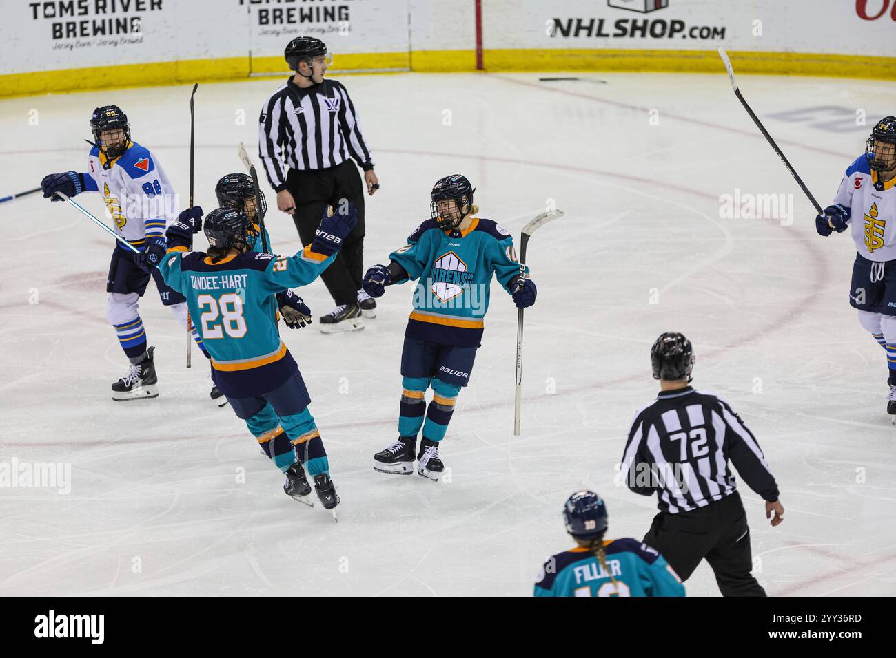 December 18, 2024: New York Sirens forward Noora Tulus (40) celebrates ...