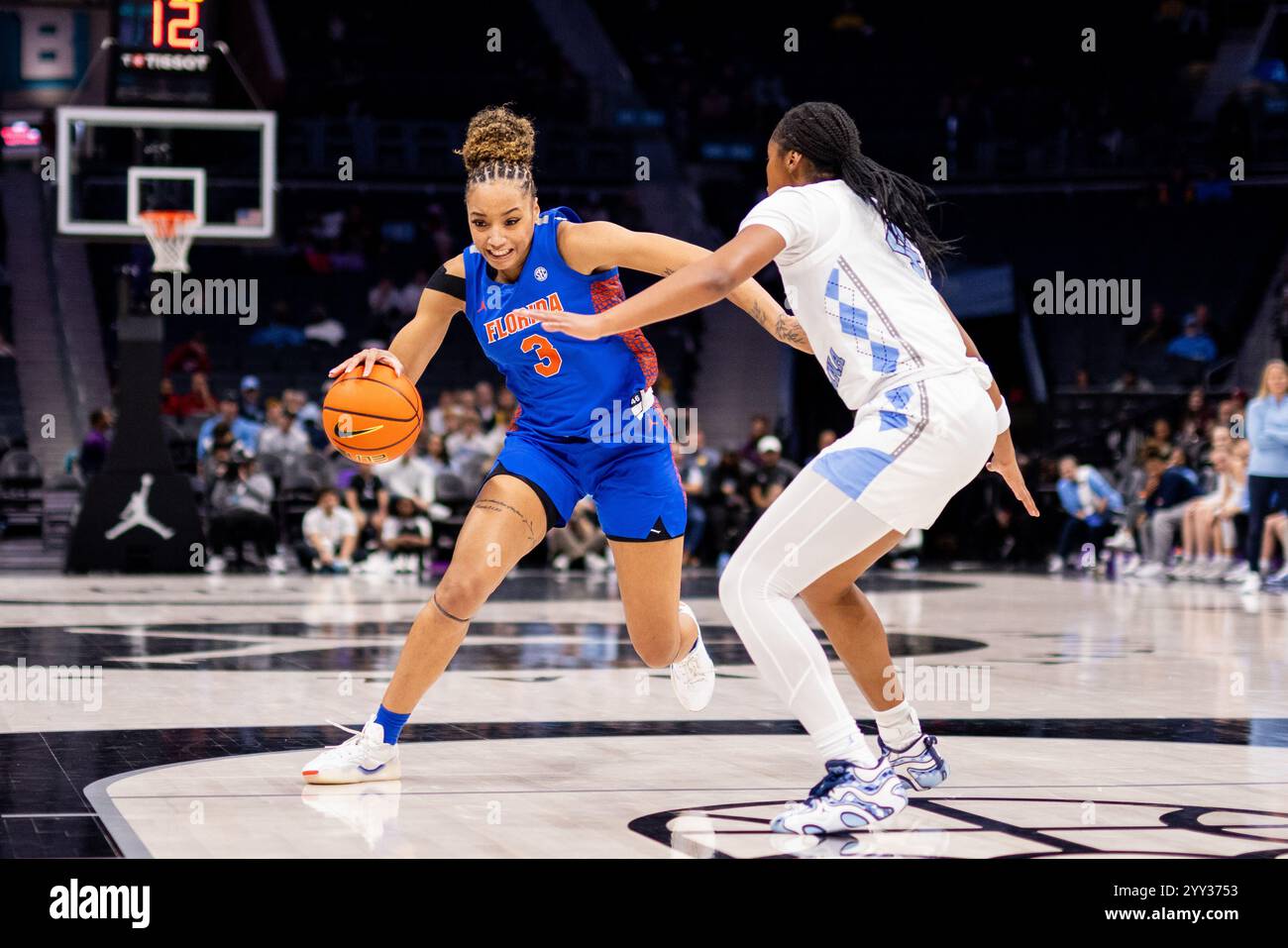 December 18, 2024: Florida Gators forward Alexia Gassett (3) drives on ...