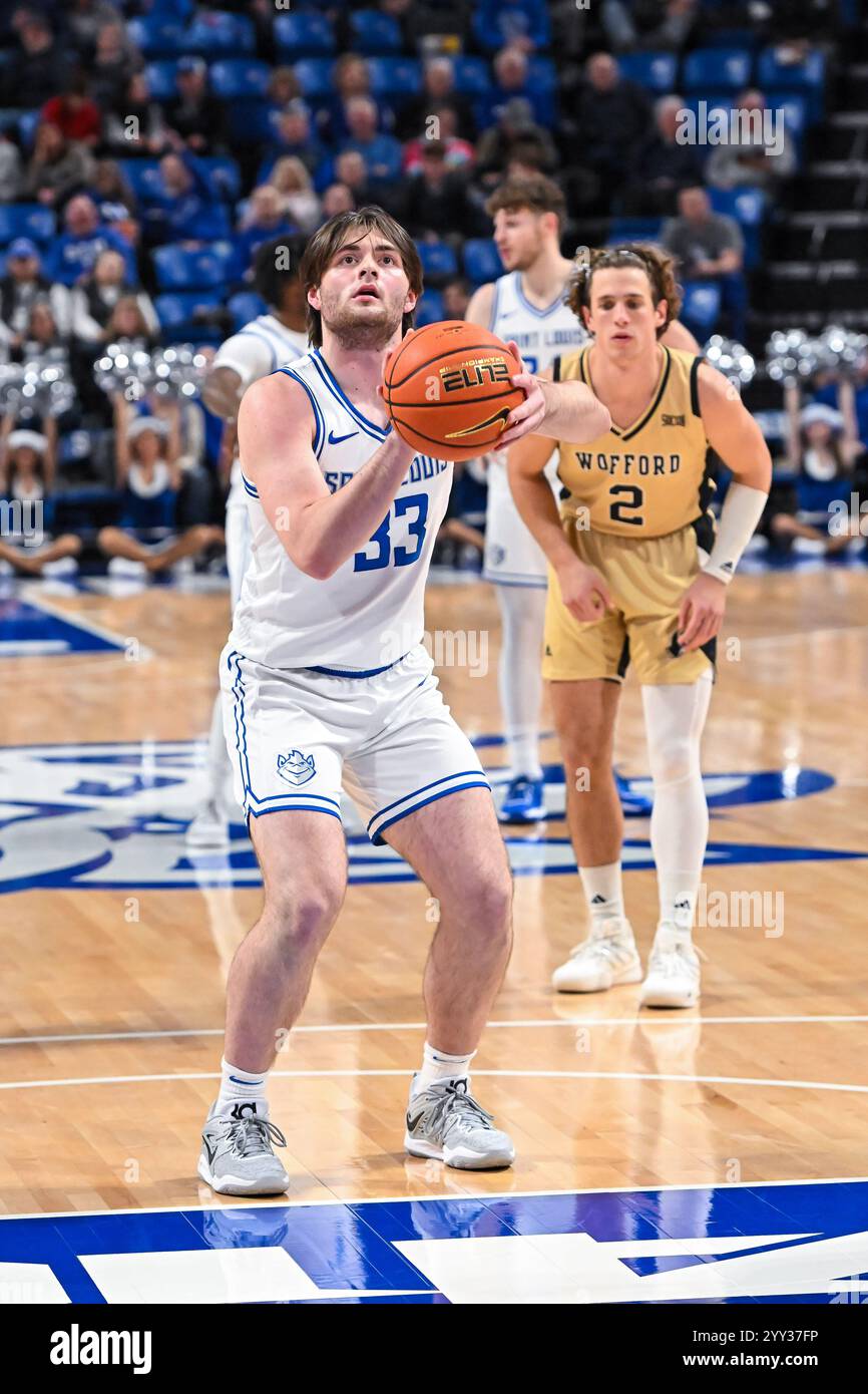 DECEMBER 18, 2024: Saint Louis Billikens forward Dylan Warlick (33 ...