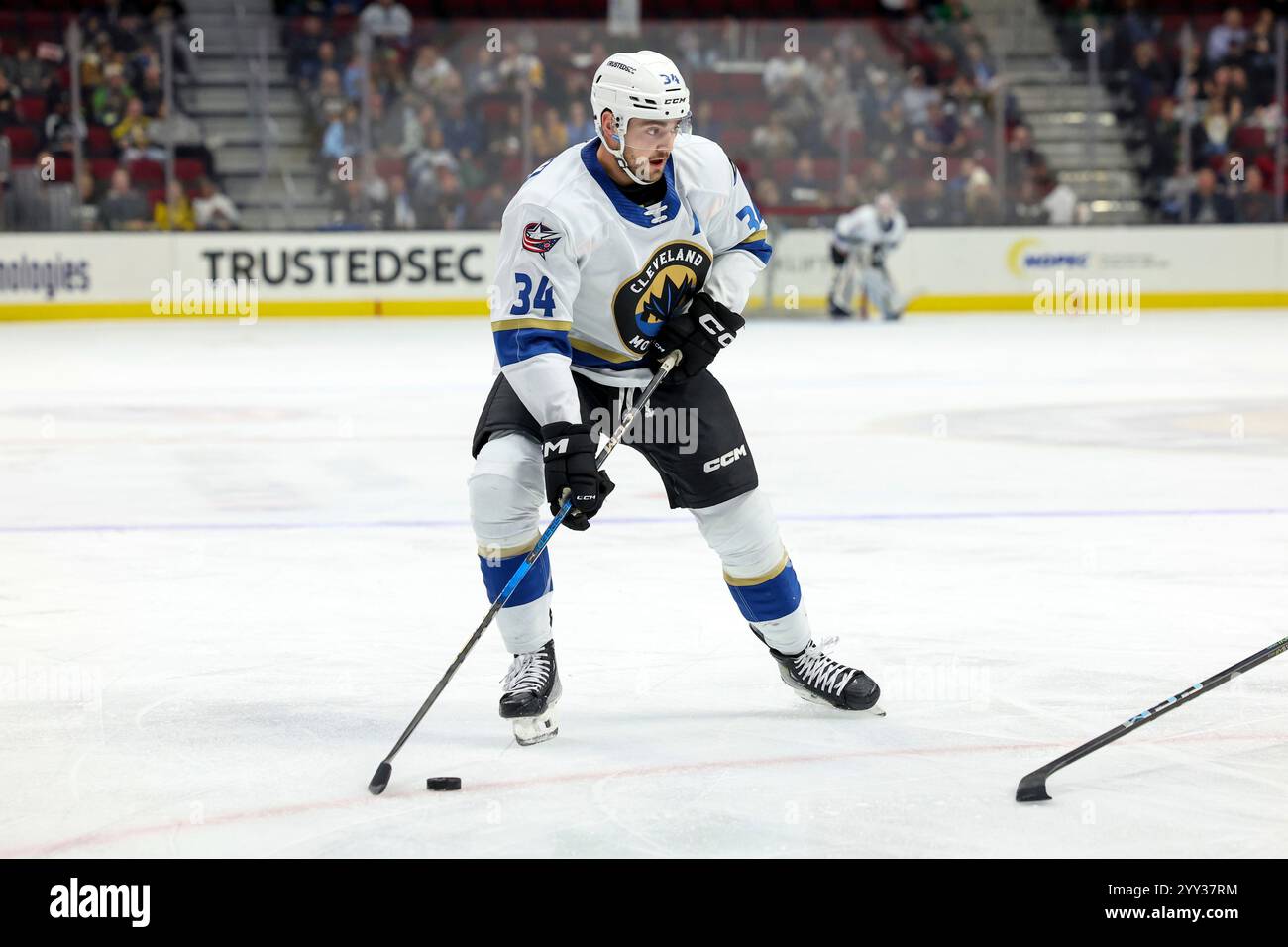 CLEVELAND, OH - DECEMBER 18: Cleveland Monsters defenseman Cole Clayton ...