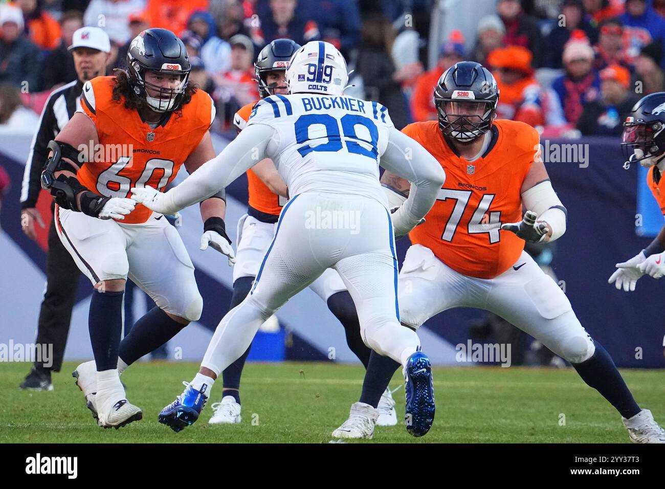 Denver Broncos center Luke Wattenberg (60) and Denver Broncos guard Ben ...