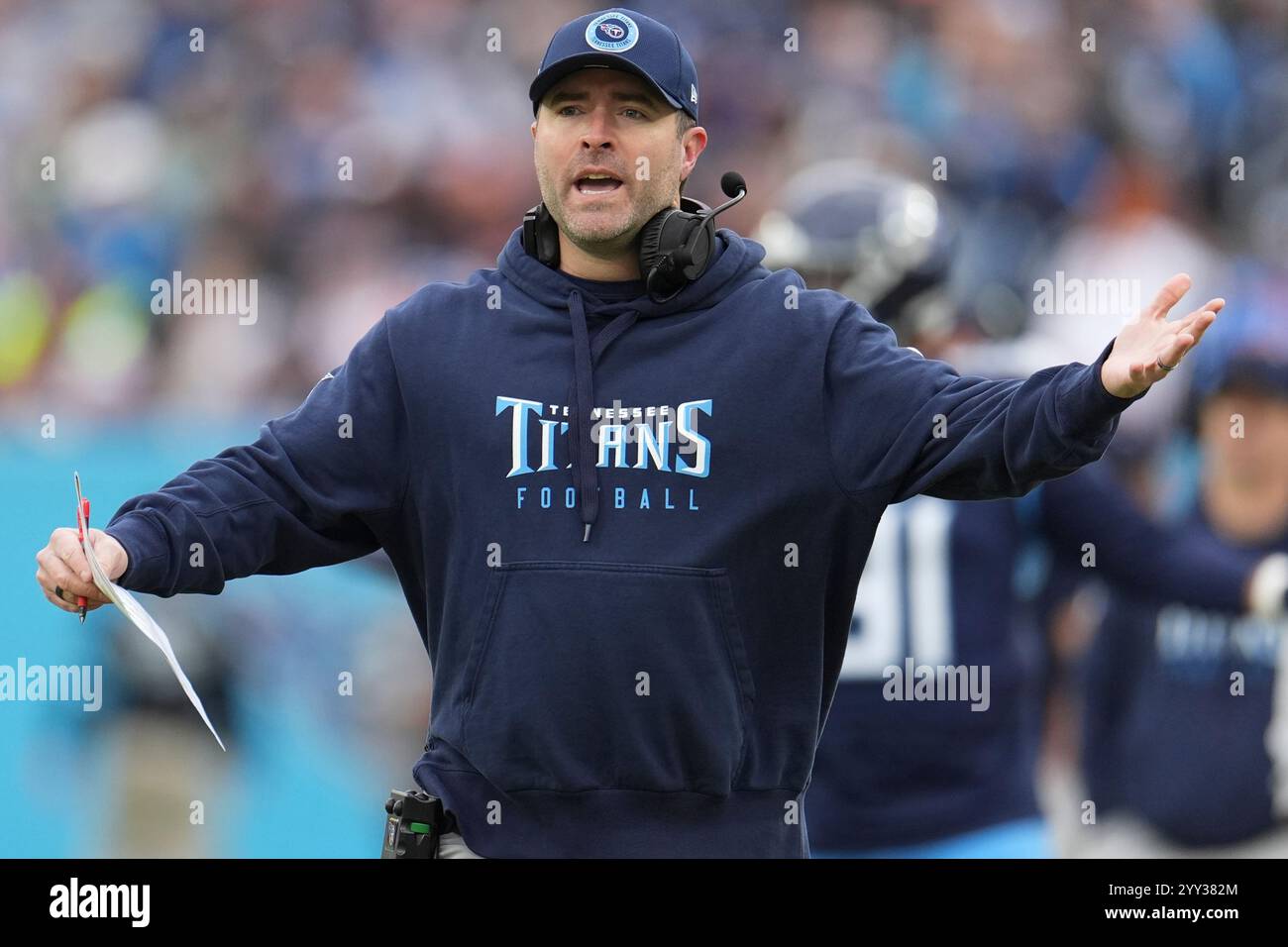 Tennessee Titans head coach Brian Callahan during the first half of an ...