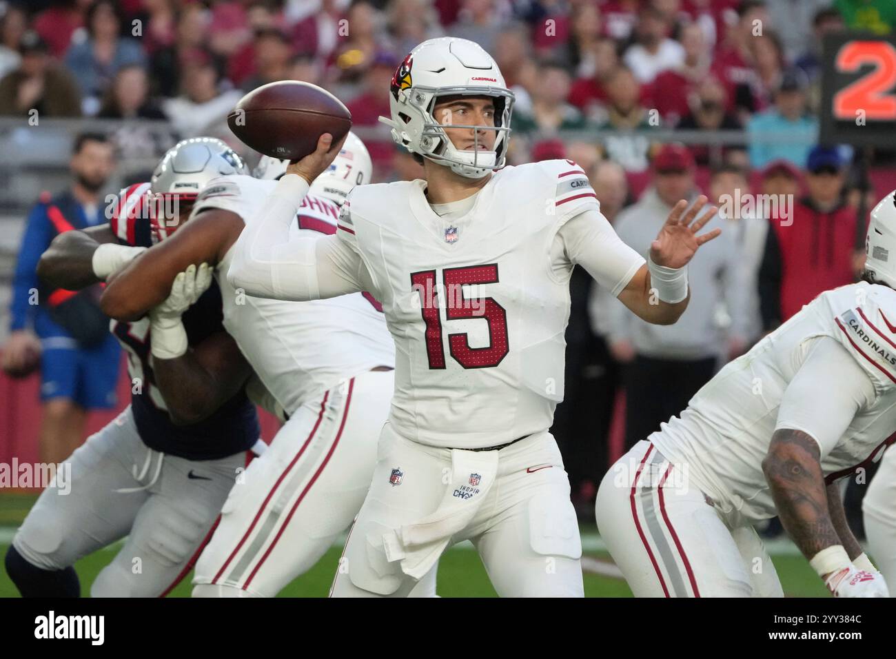 Arizona Cardinals quarterback Clayton Tune (15) throws the ball against ...