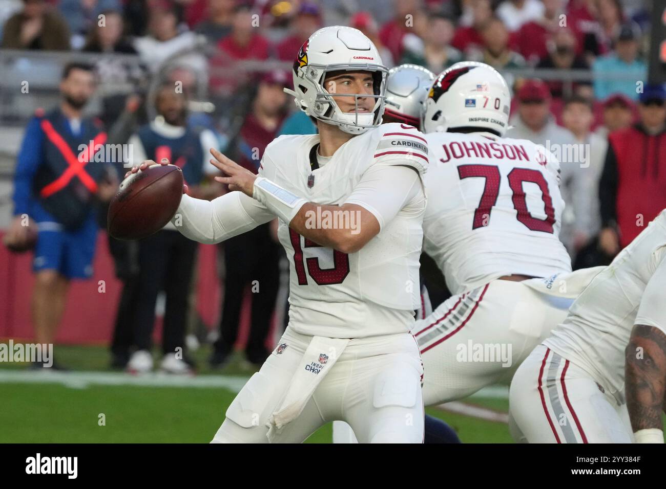 Arizona Cardinals quarterback Clayton Tune (15) throws the ball against ...