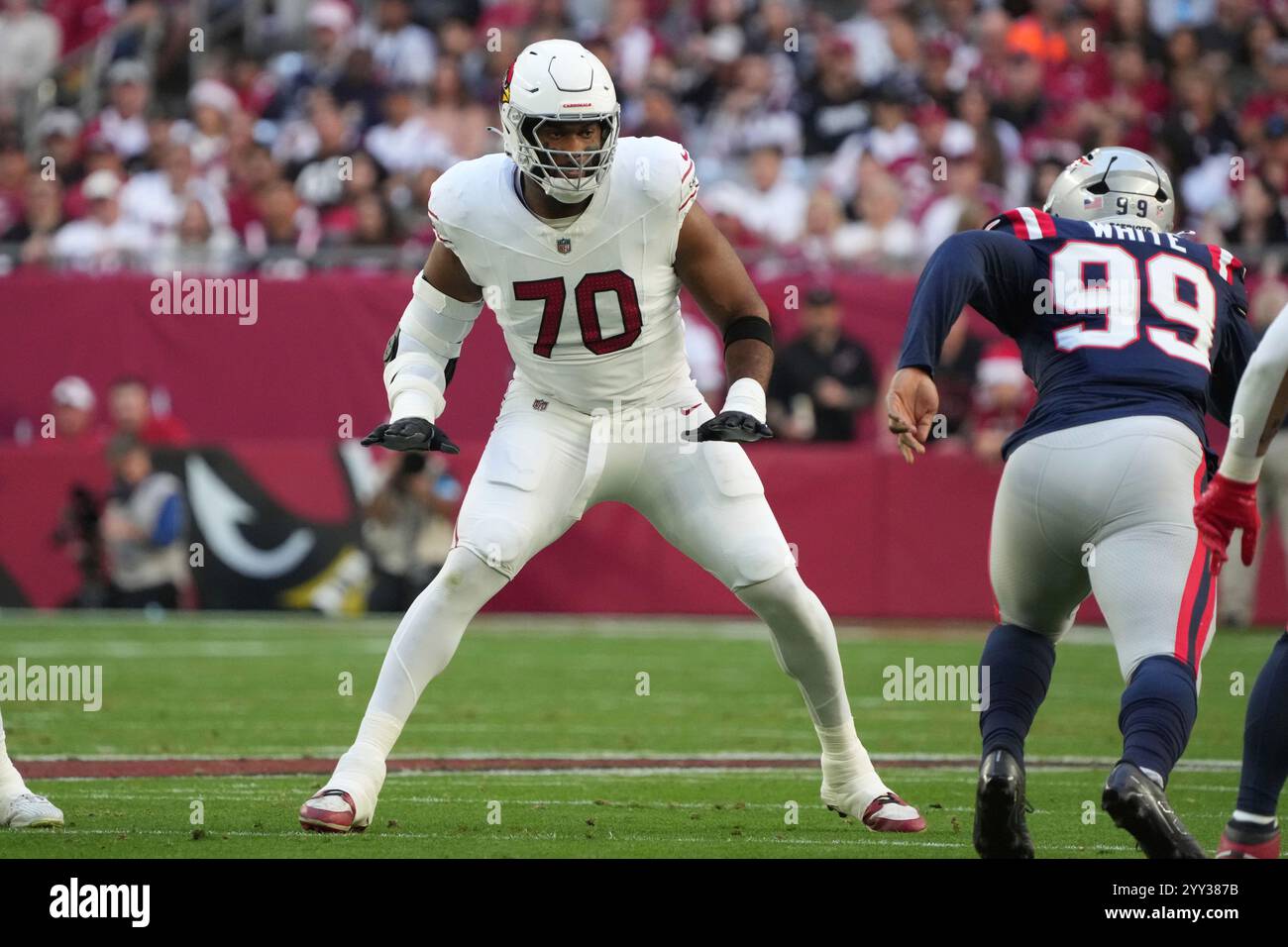 Arizona Cardinals offensive tackle Paris Johnson Jr. (70) blocks ...