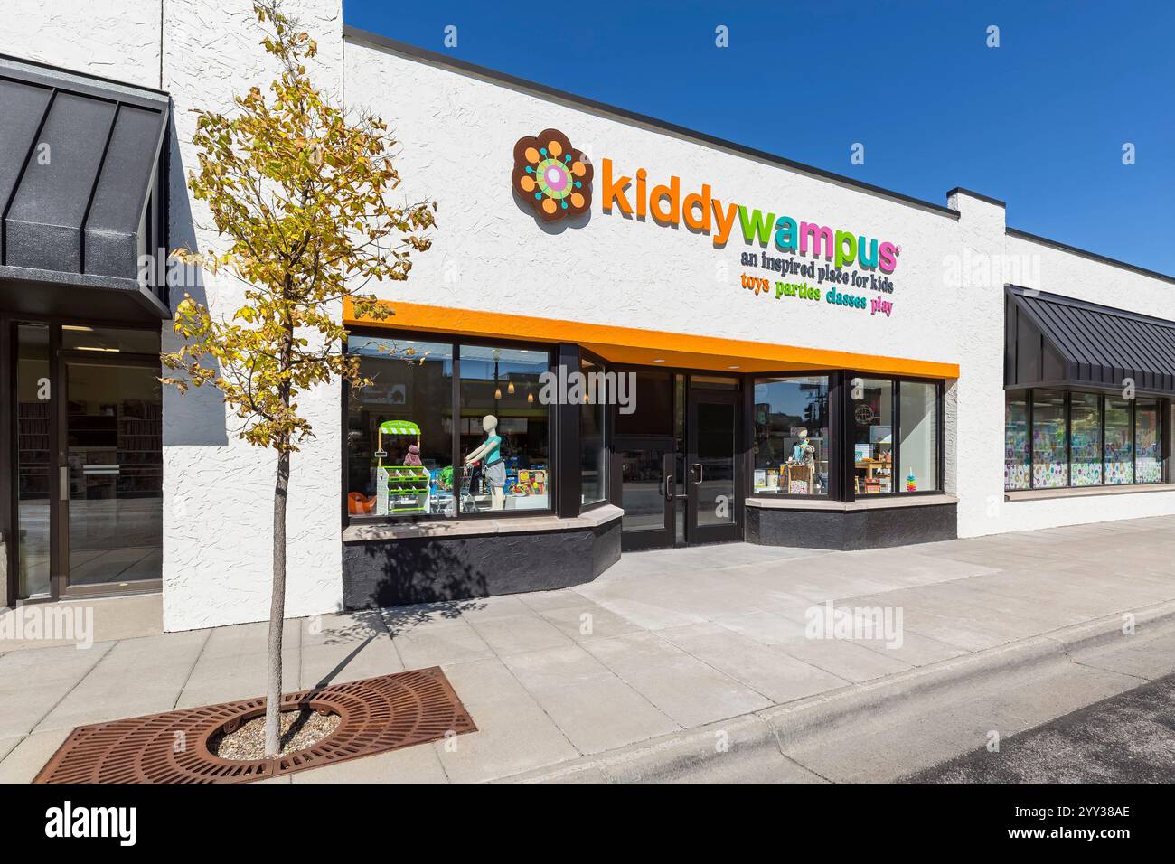 Front entrance of store that sells toys and educational items for ...