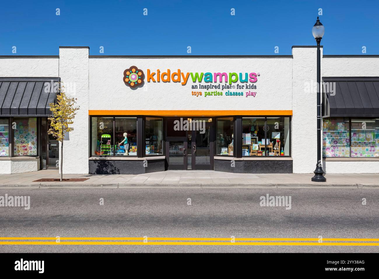 Front entrance exterior of store that sells toys and educational items ...