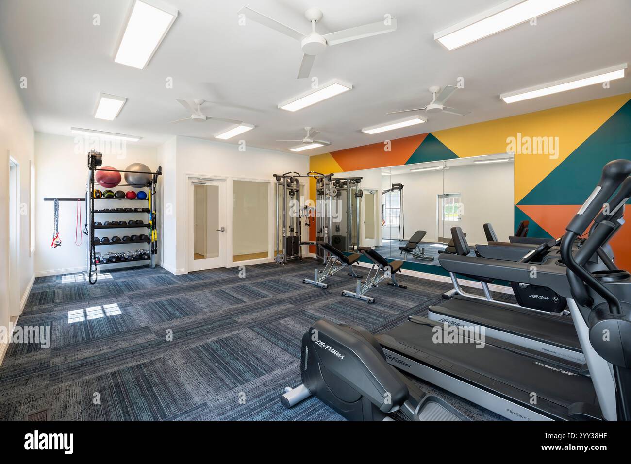 Fitness room in apartment complex hi-res stock photography and images ...