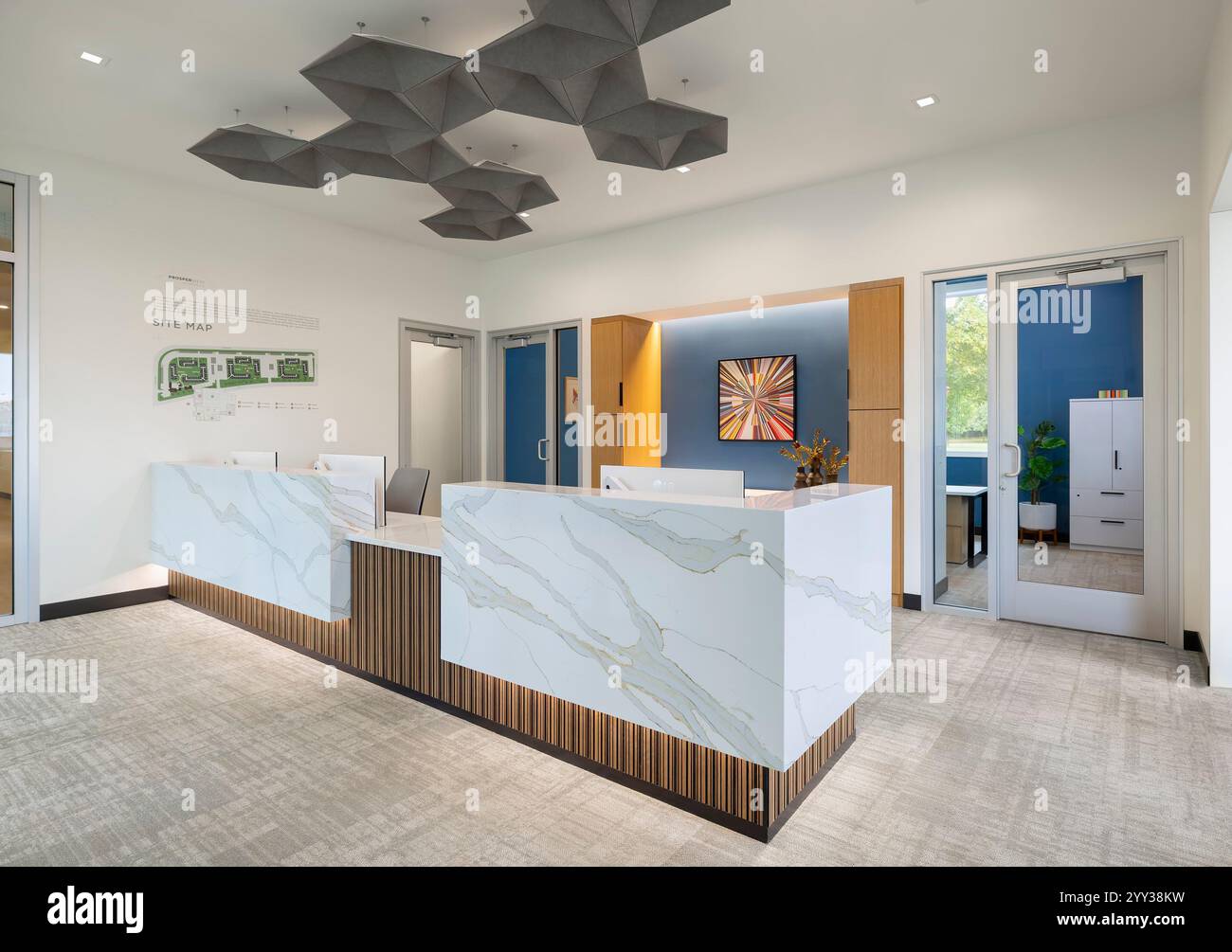 Solid suraface waterfall countertops hi-res stock photography and ...