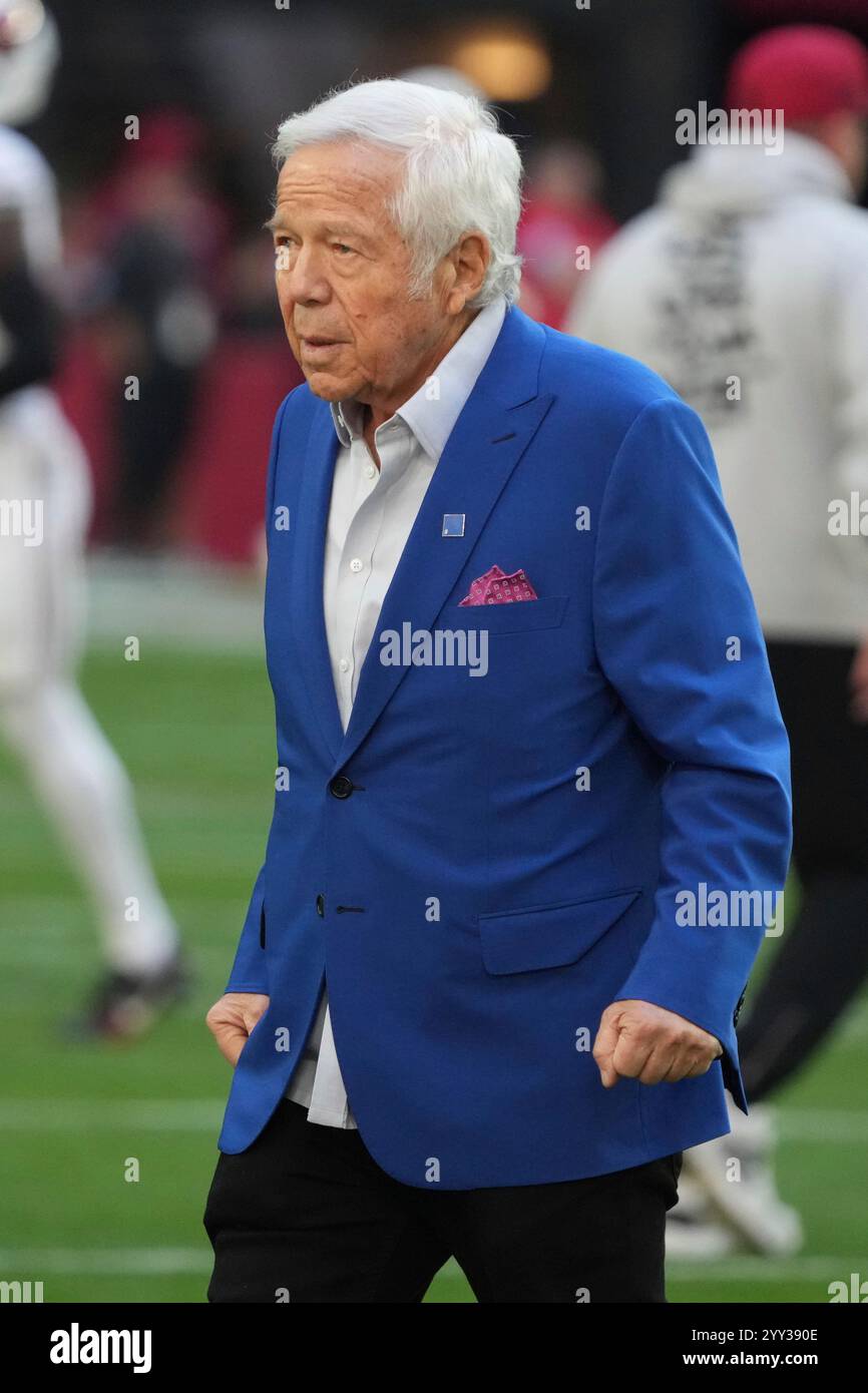 New England Patriots owner Robert Kraft against the Arizona Cardinals ...
