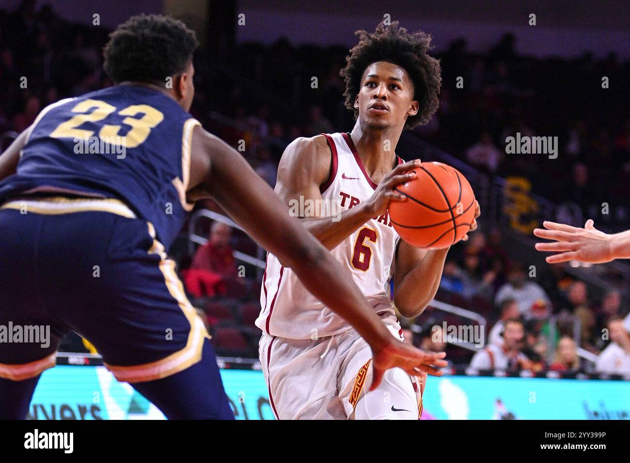 LOS ANGELES, CA - DECEMBER 15: USC Trojans guard Wesley Yates III (6 ...