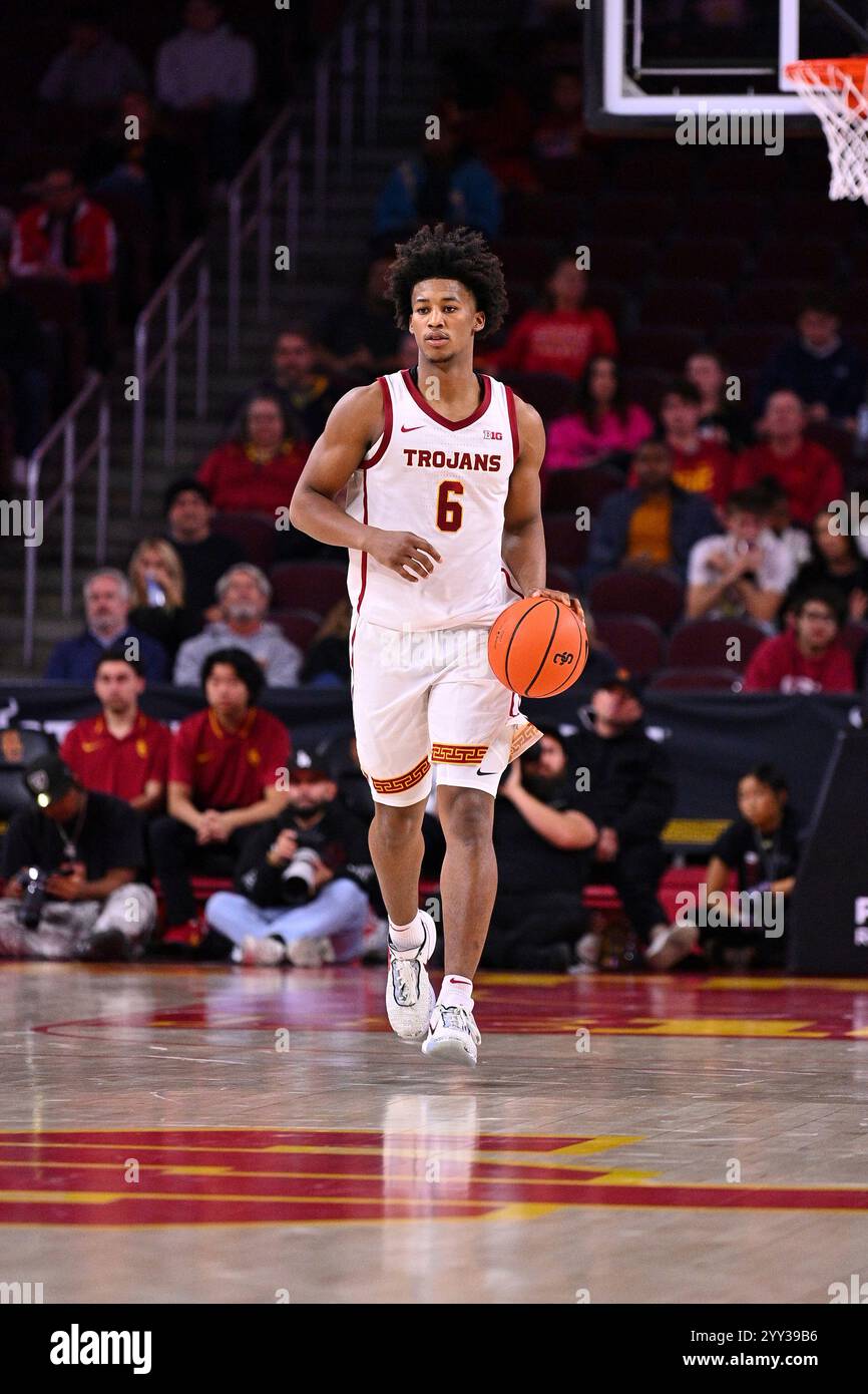 LOS ANGELES, CA - DECEMBER 15: USC Trojans guard Wesley Yates III (6 ...