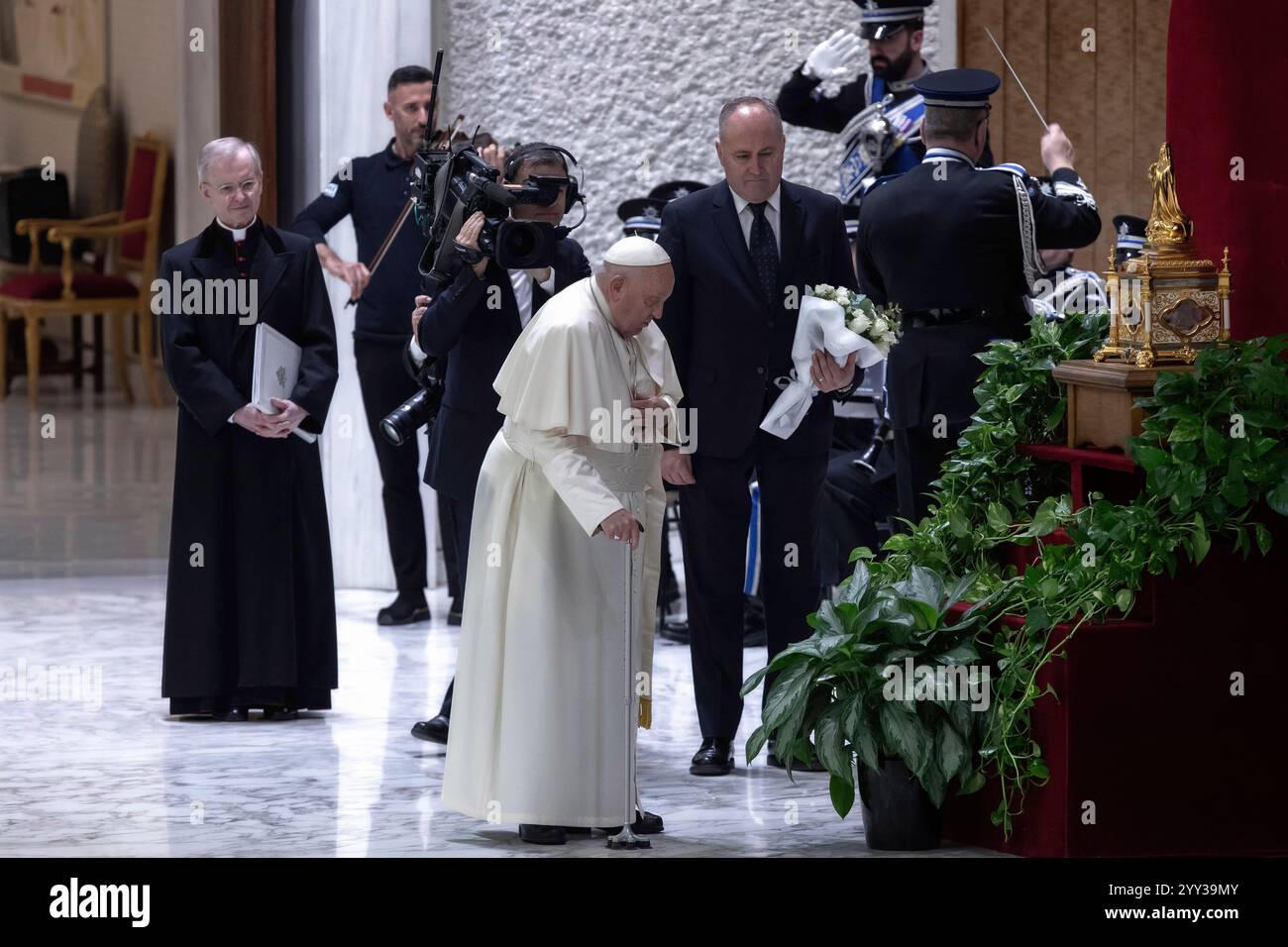 Vatican City, Vatican, 18 december 2024. Pope Francis during his weekly ...