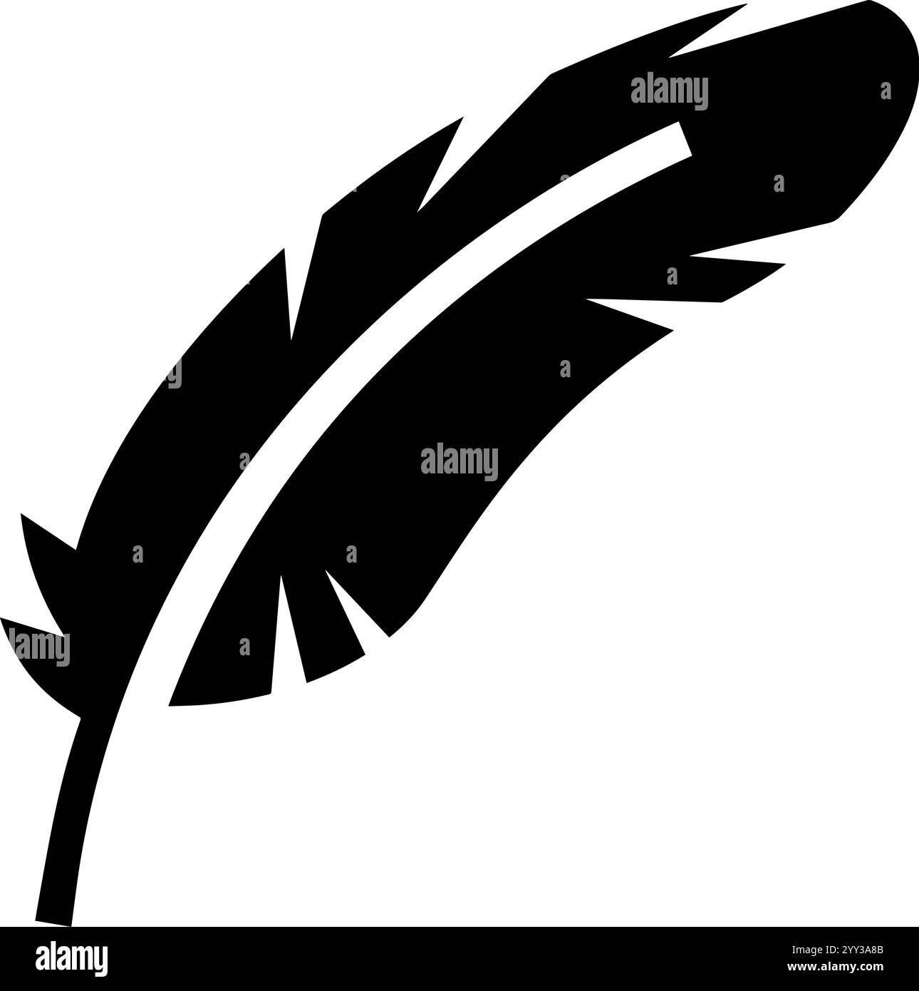 Feather icon Flat vector set outline. Feather silhouette vector set ...