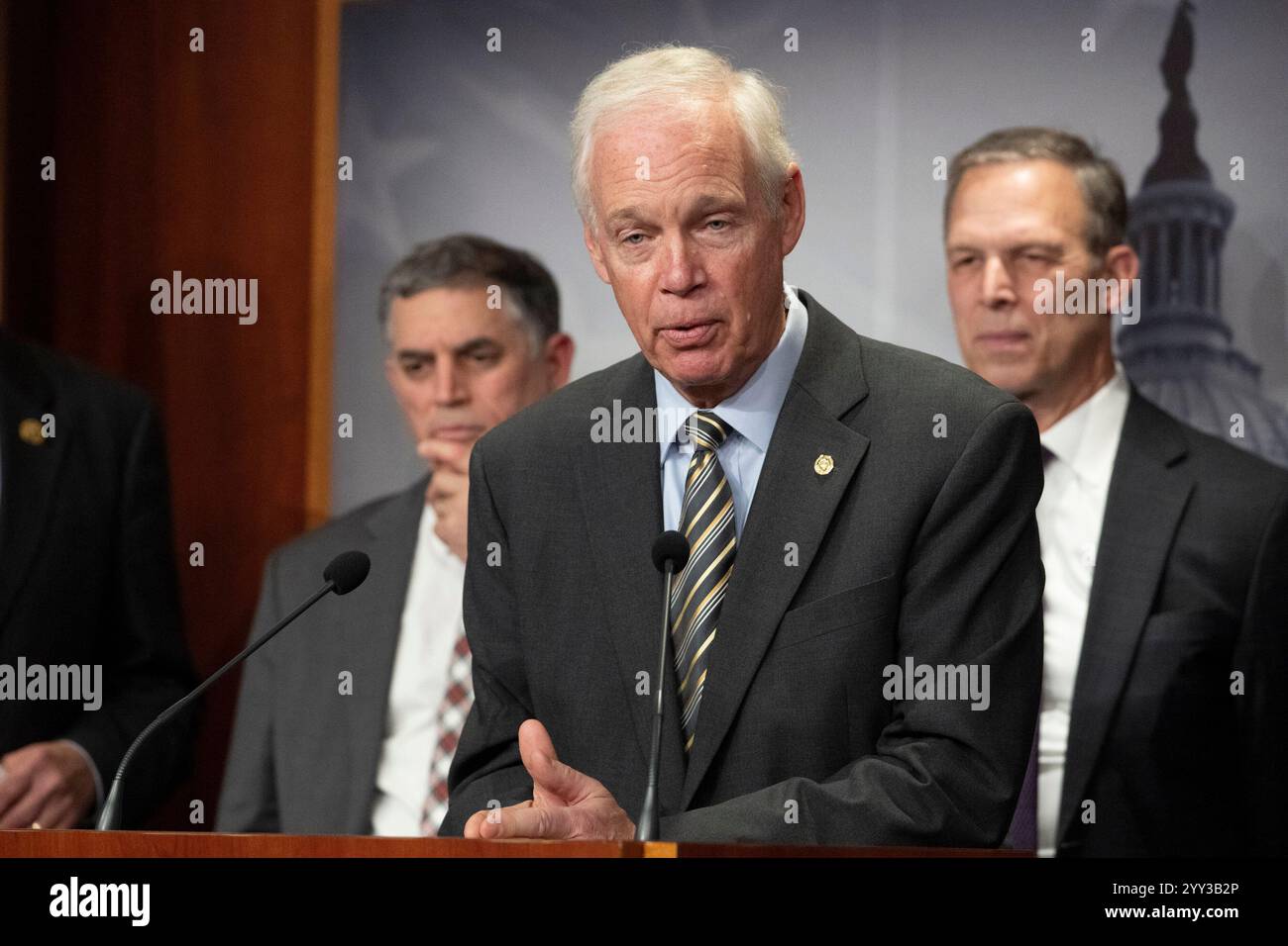 United States Senator Ron Johnson (Republican of Wisconsin) speaks ...