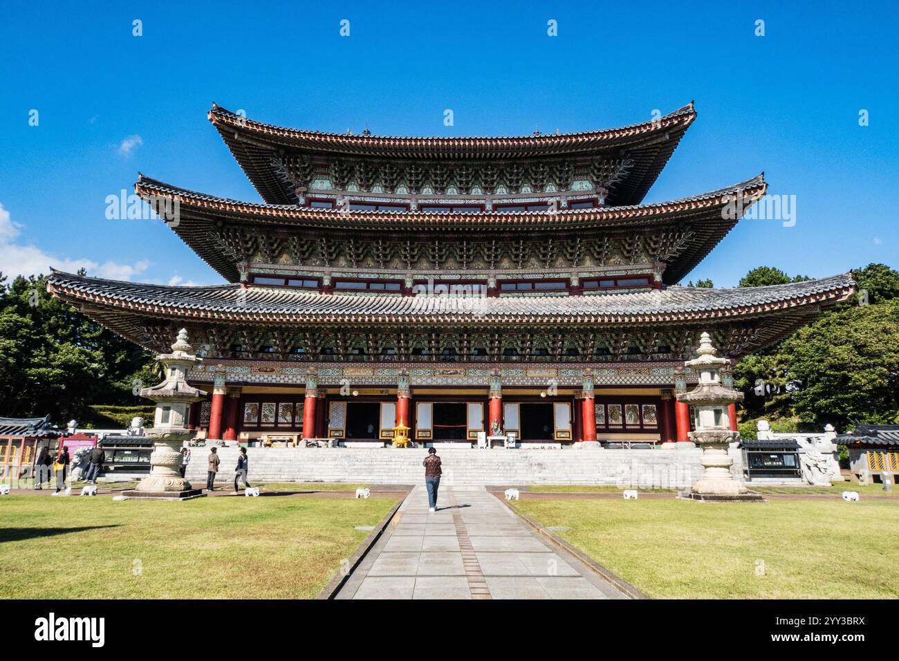 Yakcheonsa Temple along the Jeju Olle Trail, Seogwipo, Jeju Island ...