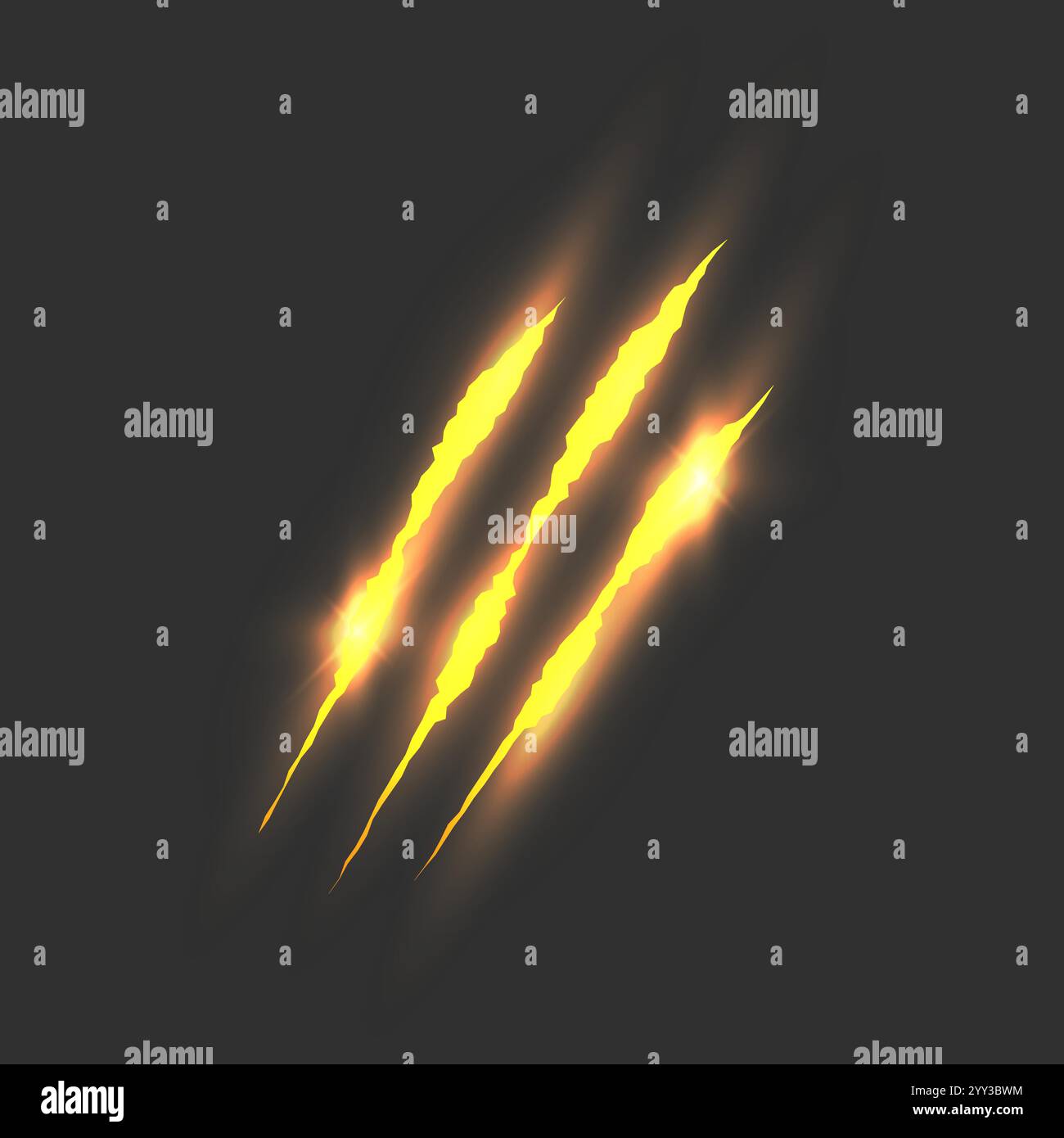 Marks claw scratches realistic claws hi-res stock photography and ...