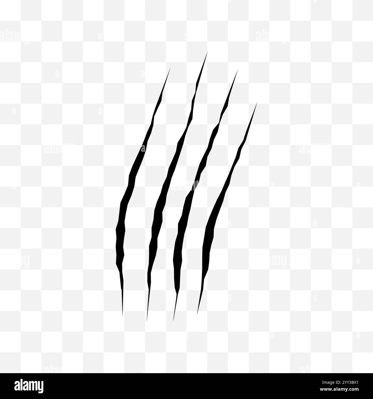 Cat scratch. Realistic Animal claws marks. Monster or dragon flat ...