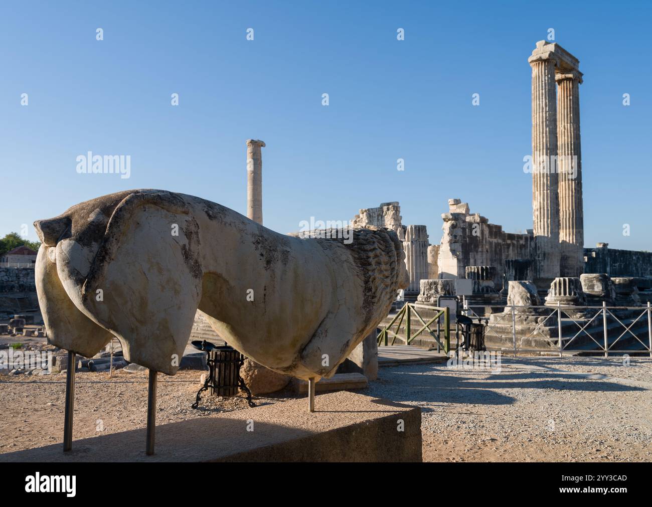 Sunrise at the temple of Apollo in Didyma. Didyma is the temple of ...
