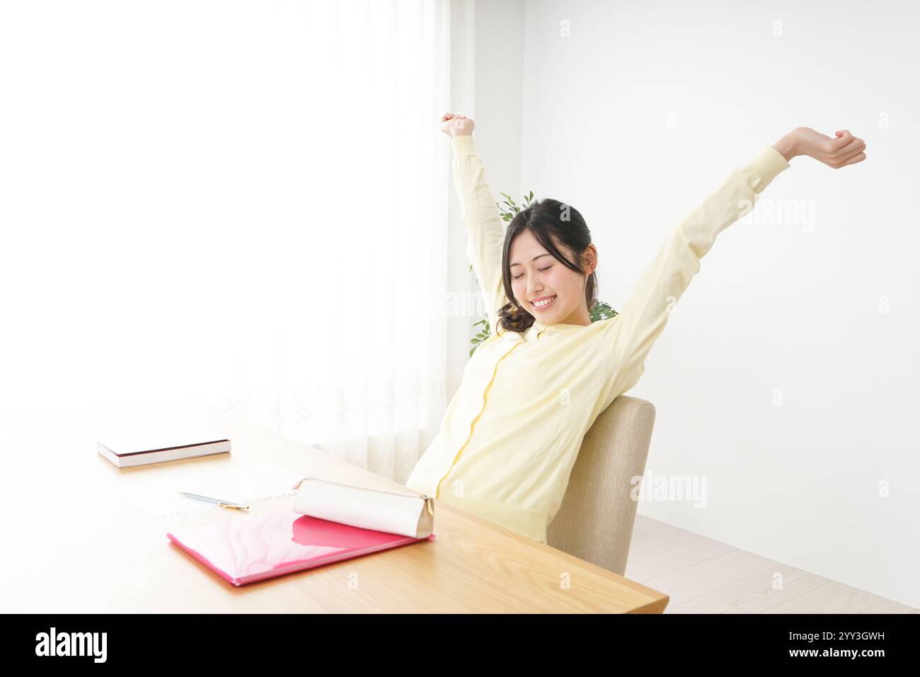 Overwork fatigue night insomnia woman hi-res stock photography and ...