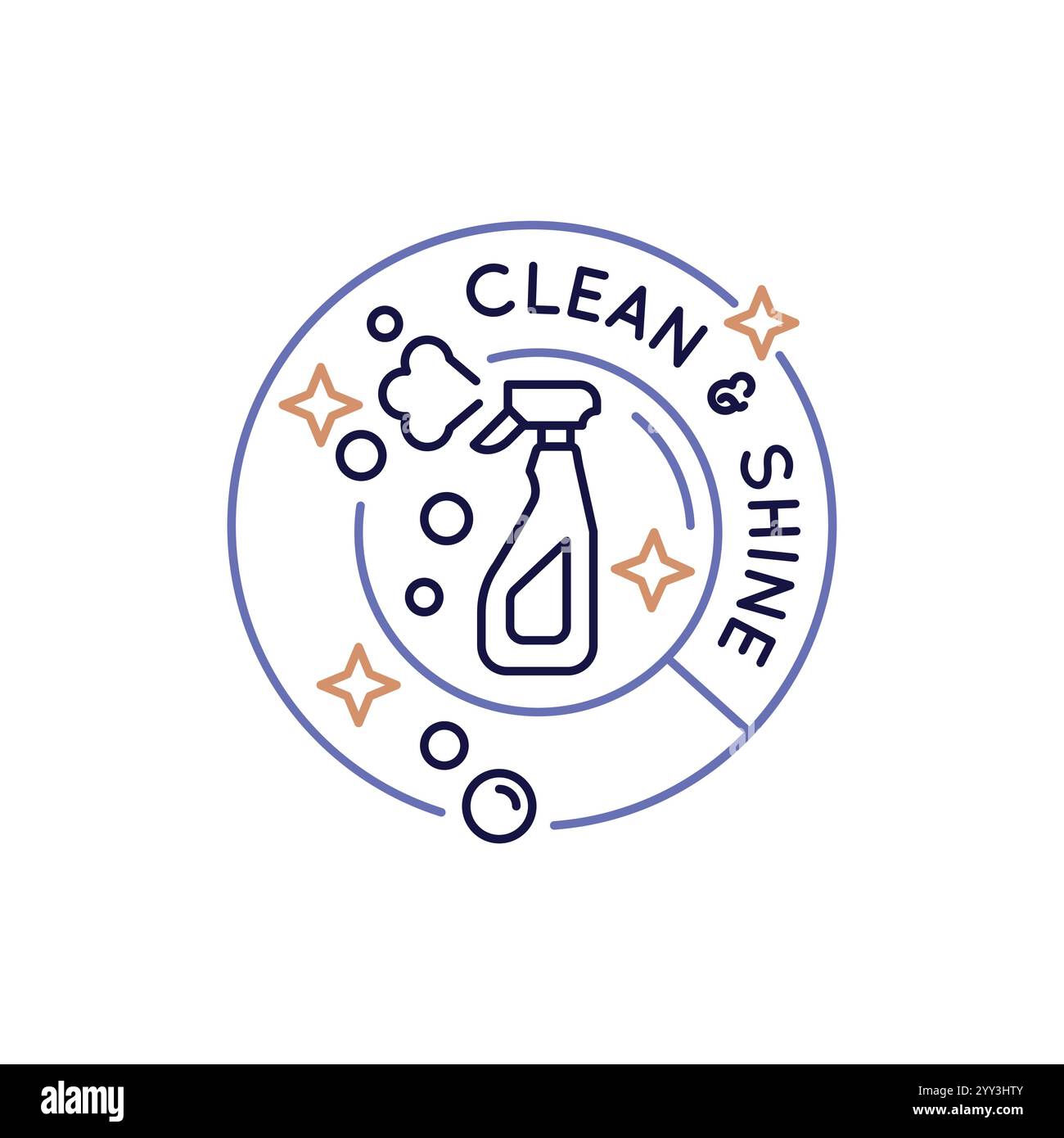 Simple Logo with Clean and Shine Icon Stock Vector Image & Art - Alamy