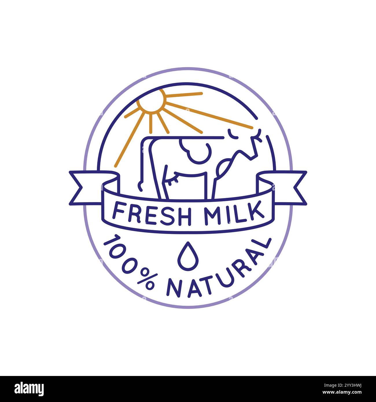 Cow milk logo hi-res stock photography and images - Alamy