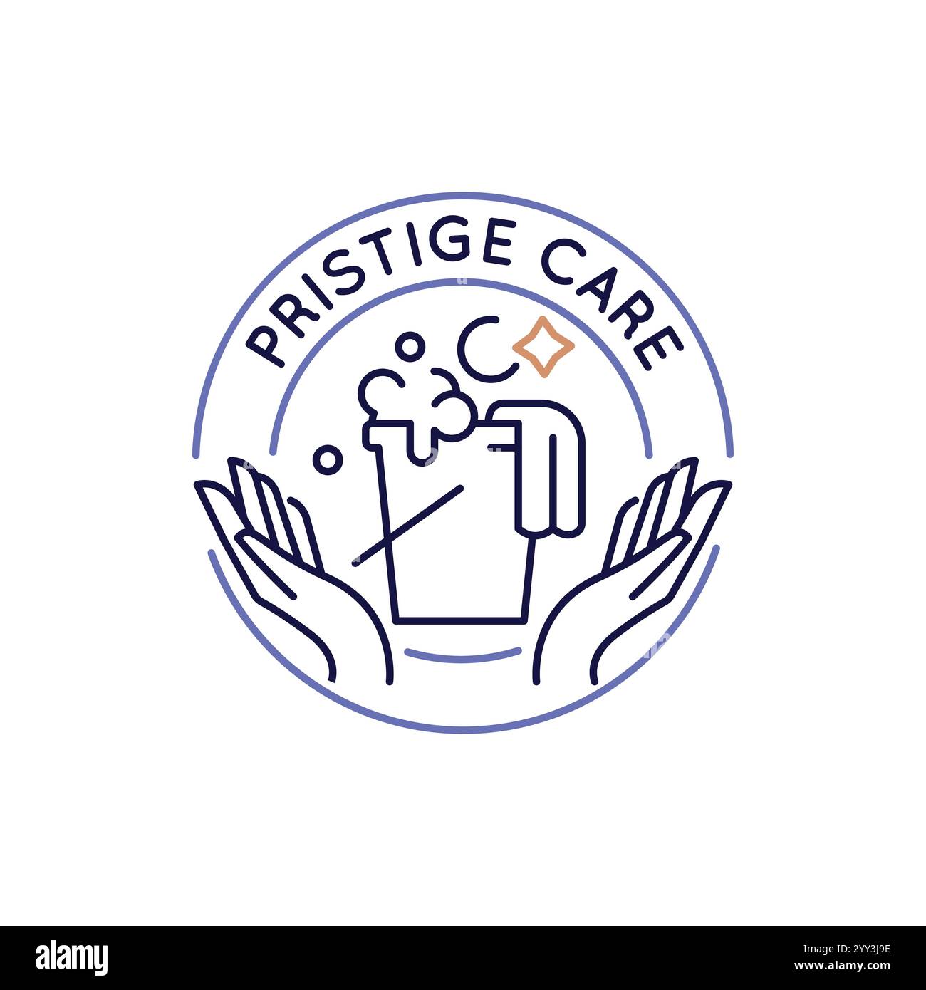 Simple Logo with Prestige Care Icon Stock Vector Image & Art - Alamy
