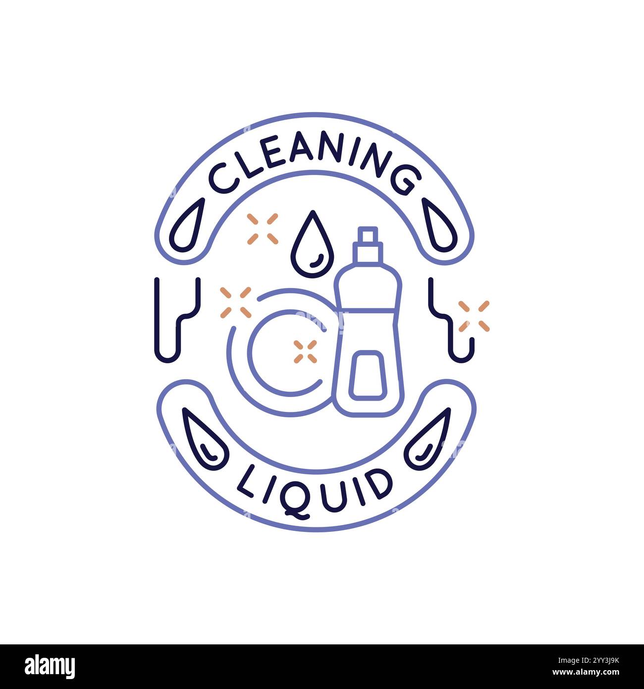 Simple Logo with Cleaning liquid Icon Stock Vector Image & Art - Alamy