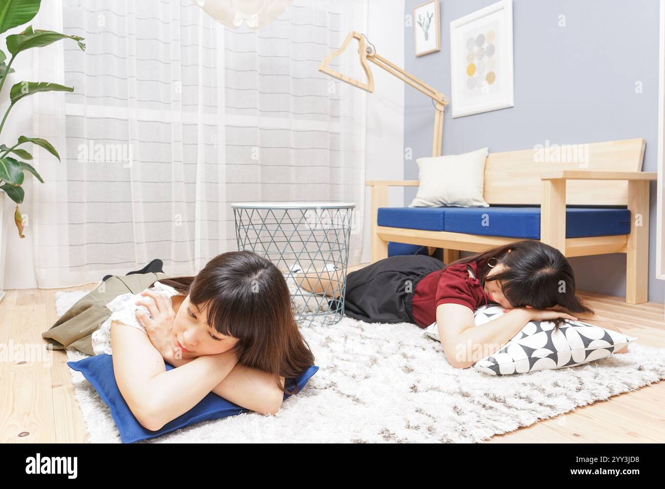 Schoolgirl having a sleepover Stock Photo - Alamy