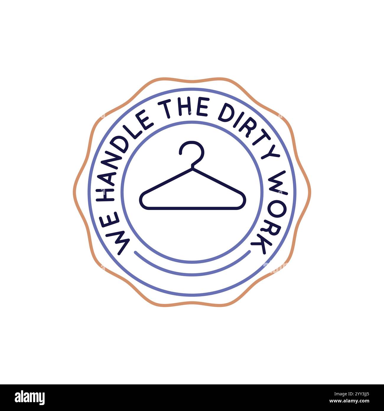 Simple Logo with handle the dirty work Icon Stock Vector Image & Art ...