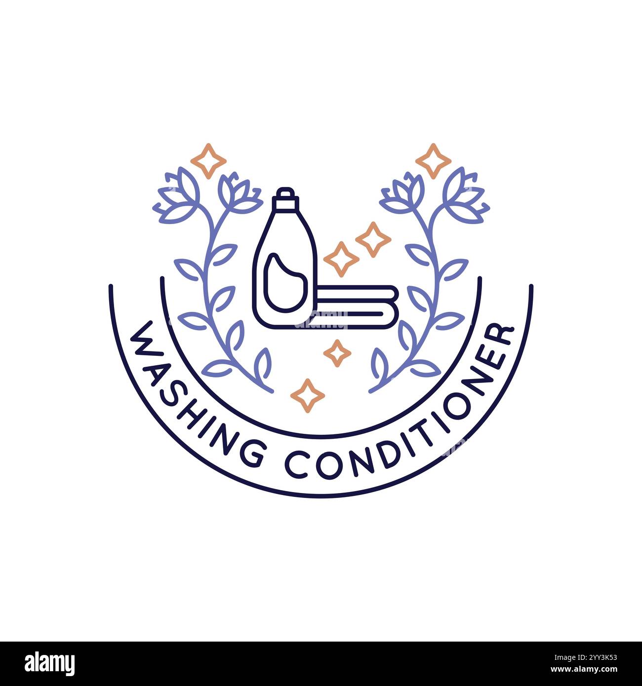 Simple Logo with Washing Conditioner Icon Stock Vector Image & Art - Alamy