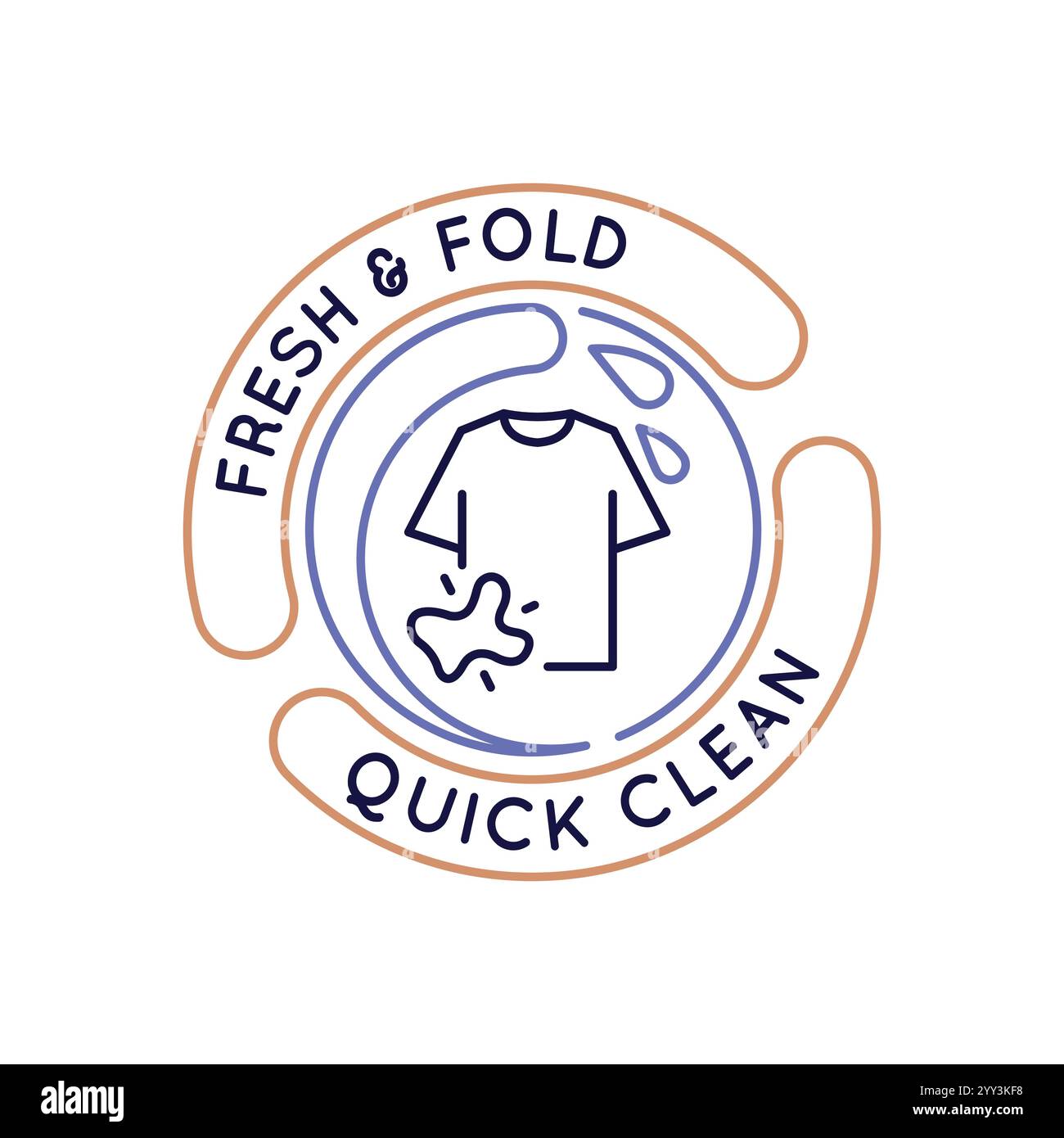 Simple Logo with Fresh and Fold Icon Stock Vector Image & Art - Alamy