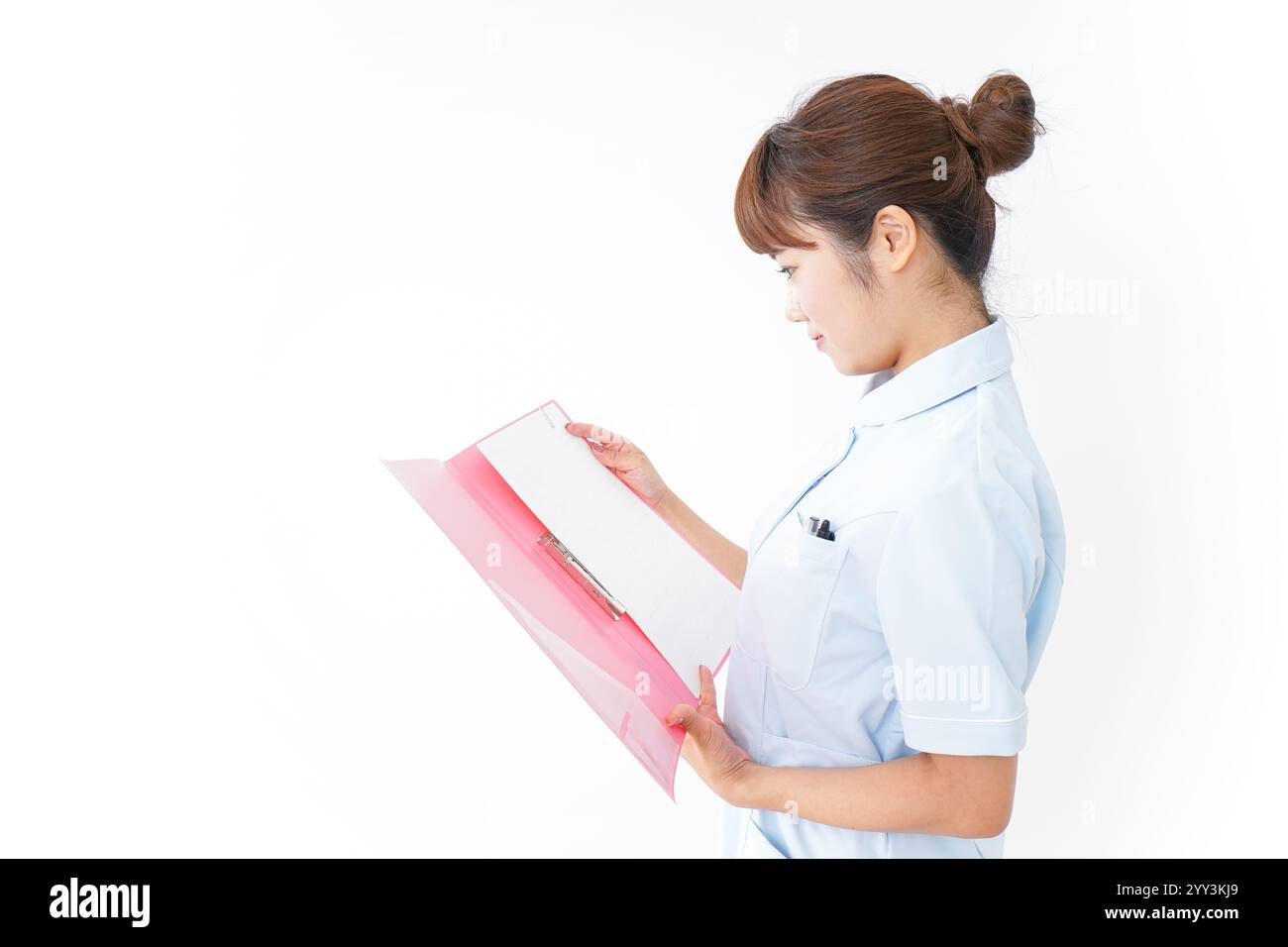 Nurse File Medical records Stock Photo - Alamy