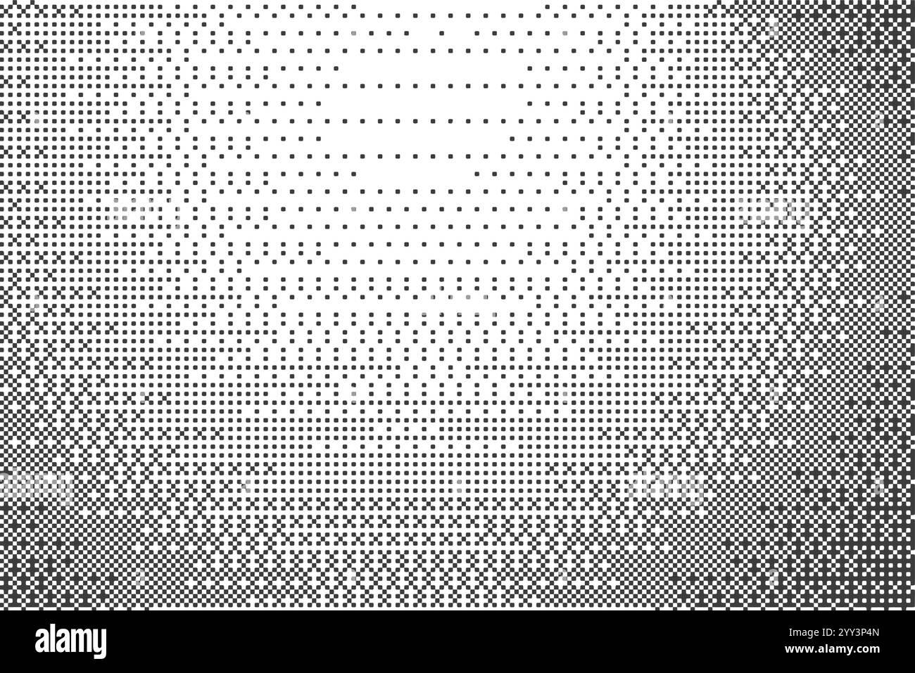 Bitmap pattern background with pixel. Gradient dotted halftone video dither effect. Grunge ...