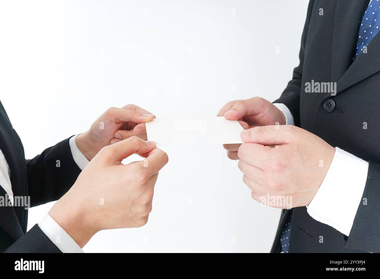 Businessperson exchanging business cards Stock Photo - Alamy